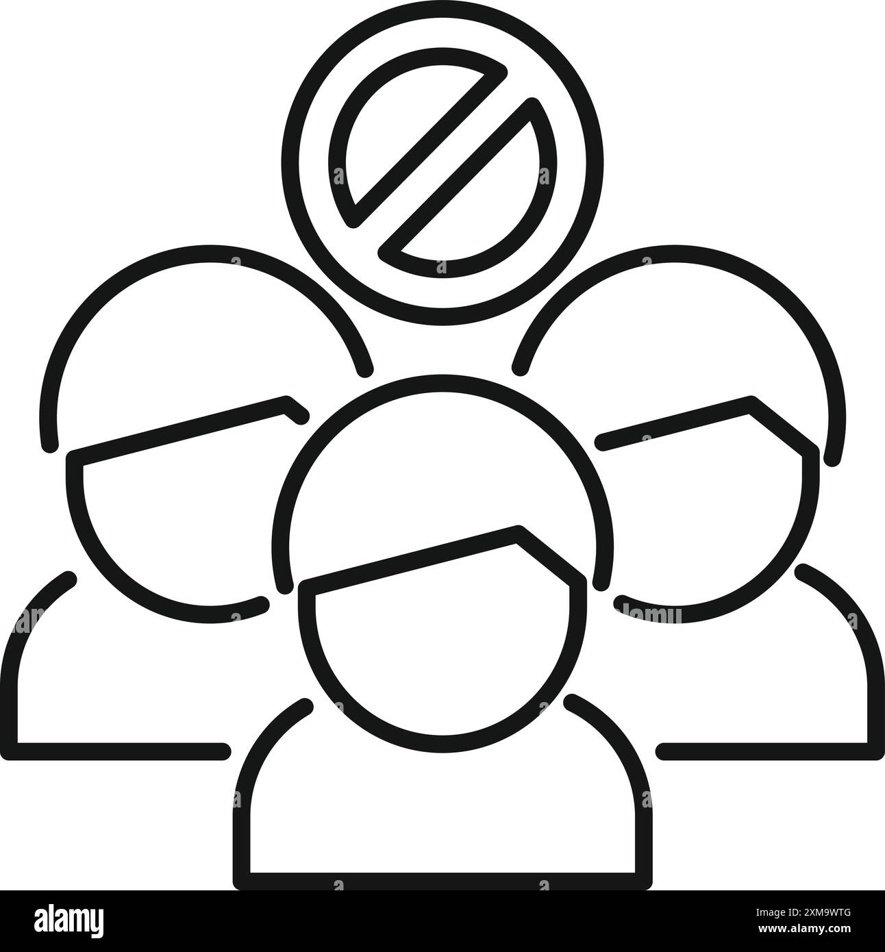 Illustration depicting a group of people wearing protective masks with ...