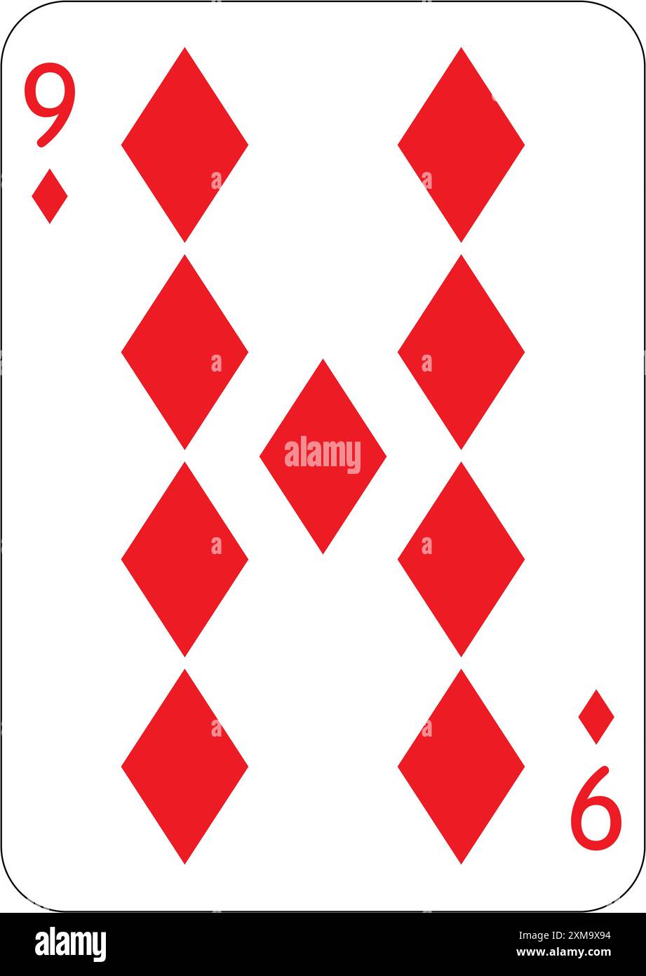 9 of diamonds card hi-res stock photography and images - Alamy