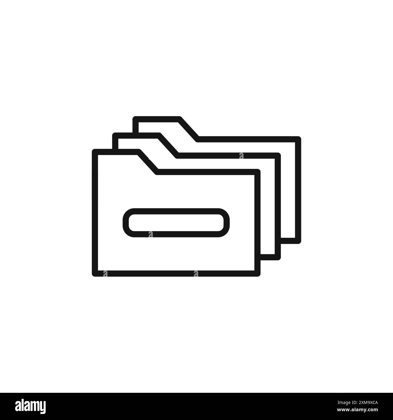 Archive folders icon outline collection or set in black and white ...