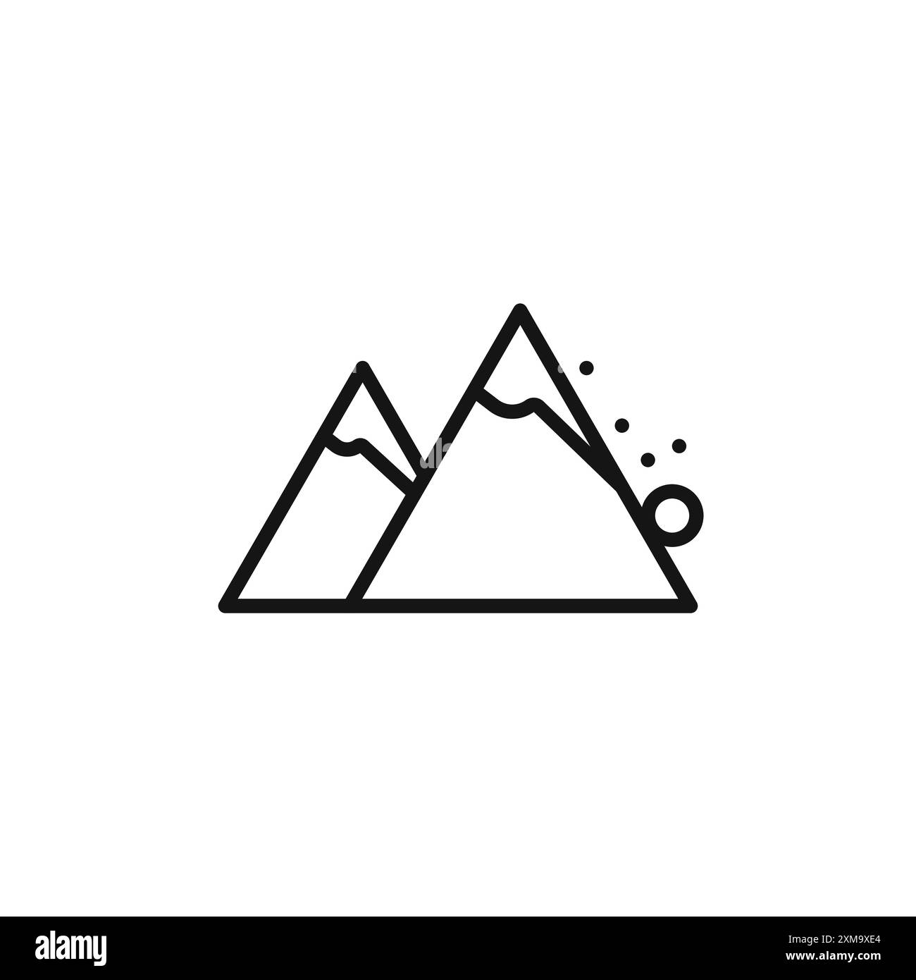 avalanche icon outline collection or set in black and white outline Stock Vector Image & Art - Alamy