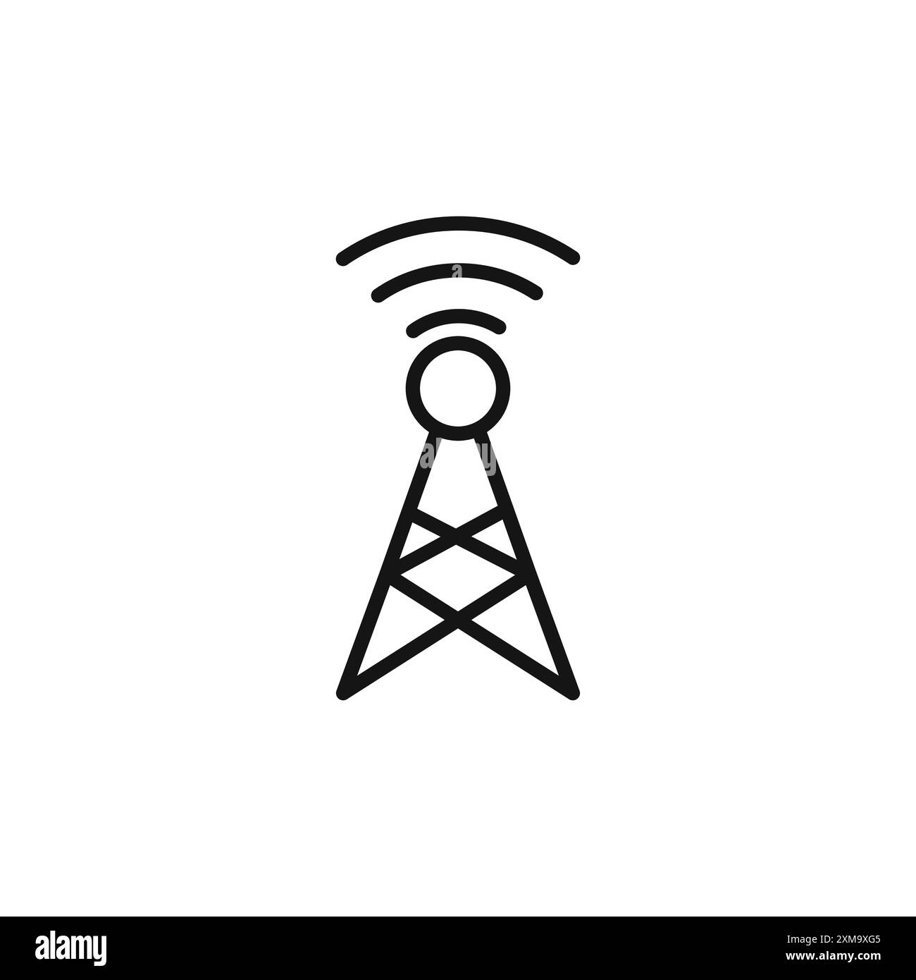 Broadcast Icon outline collection or set in black and white outline ...