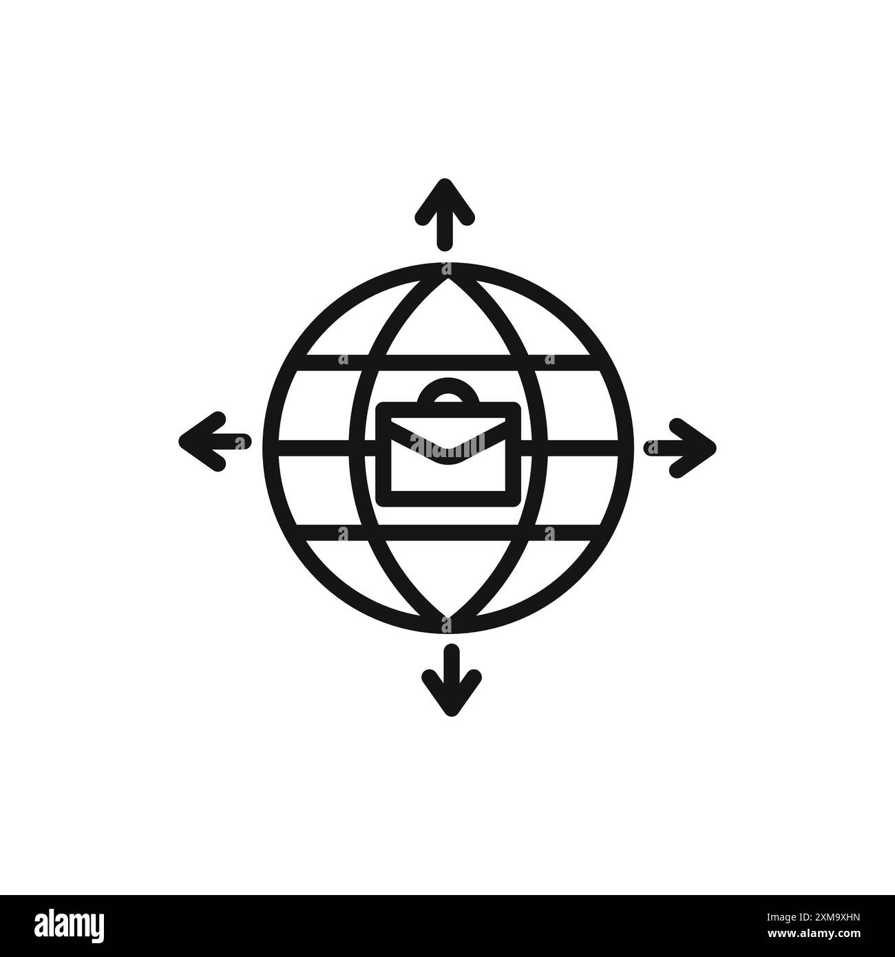 Business expansion icon (2) outline collection or set in black and ...