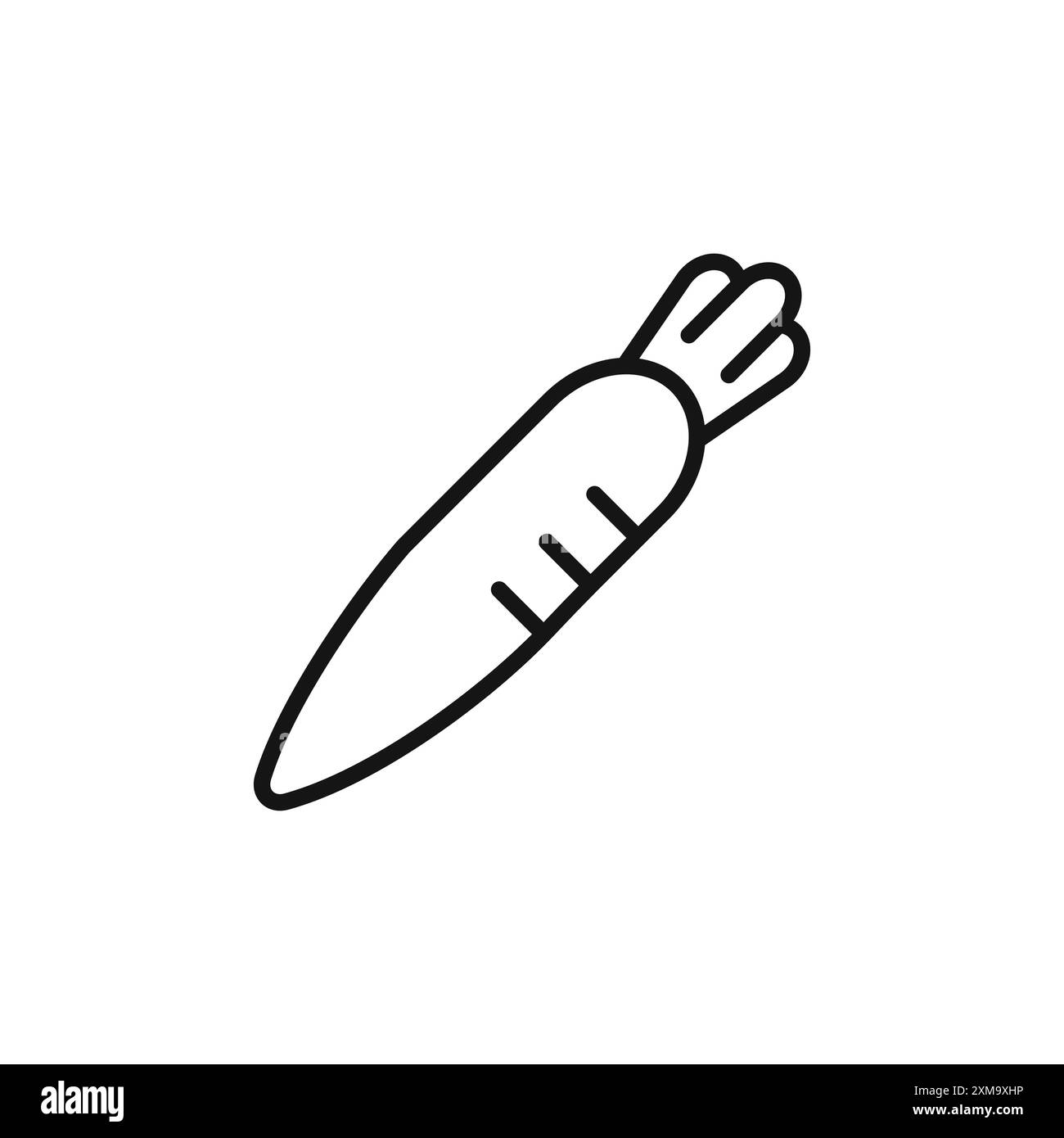 Carrot icon outline collection or set in black and white outline Stock ...