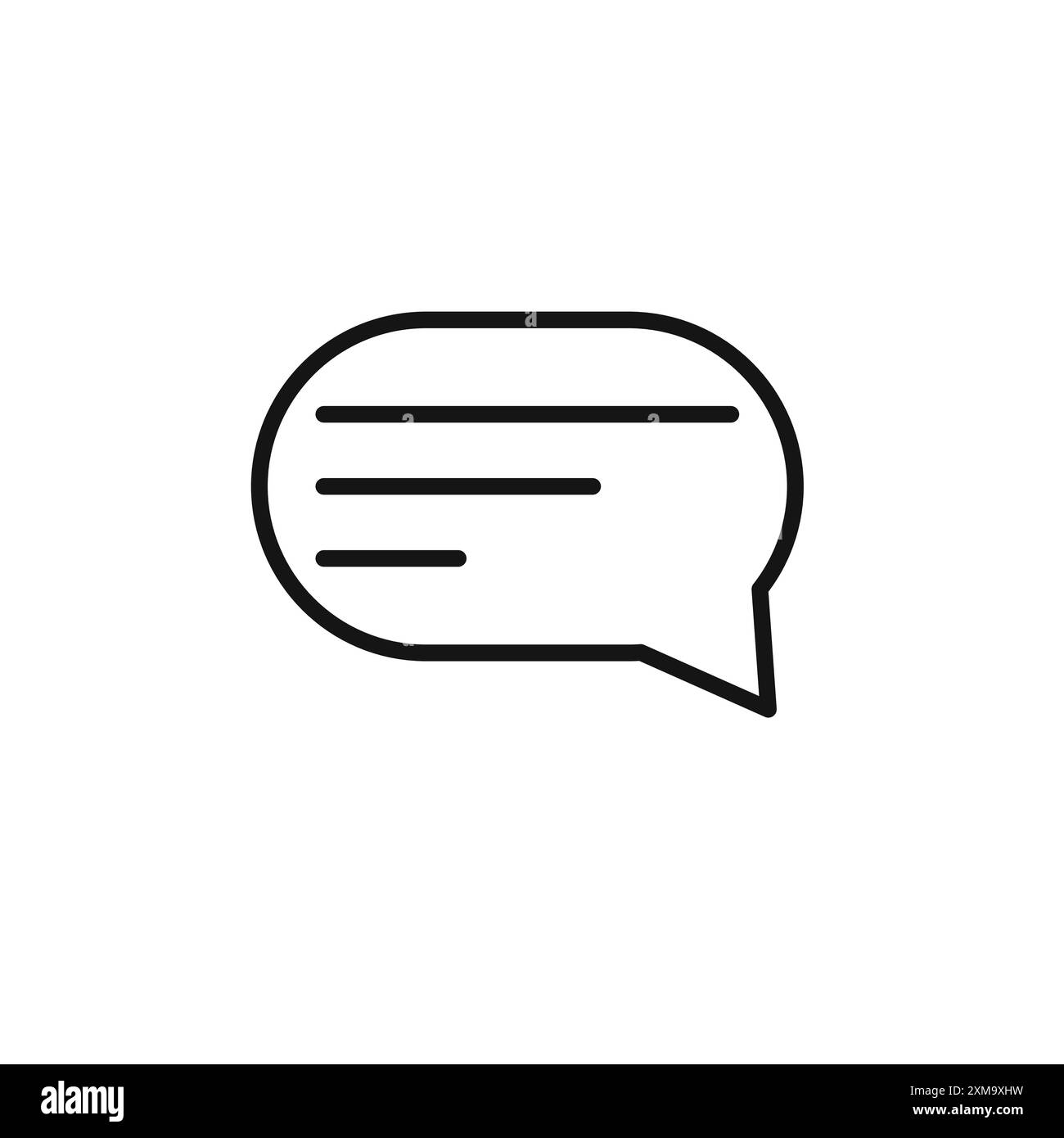 Comment icon outline collection or set in black and white outline Stock ...