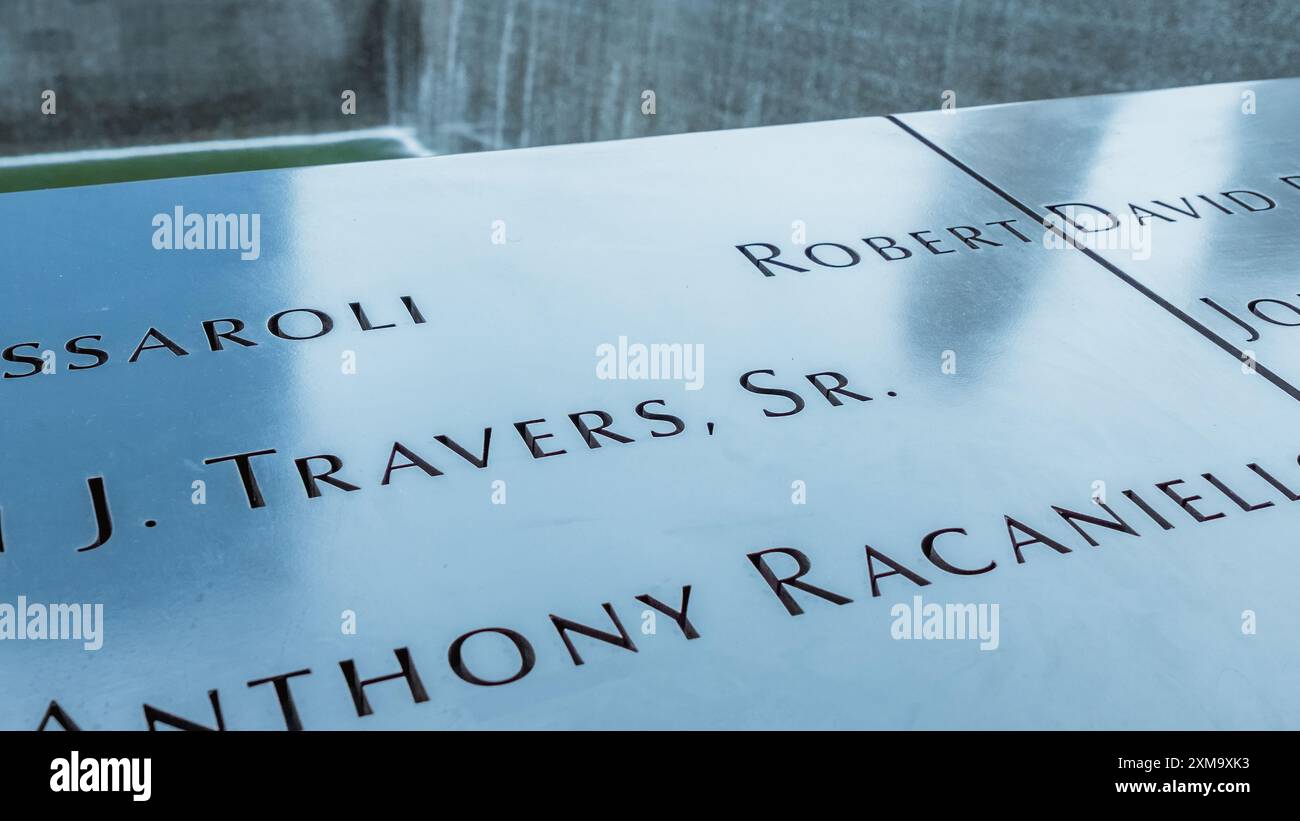 Memorial at Ground Zero Manhattan for September 11 Terrorist Attack ...