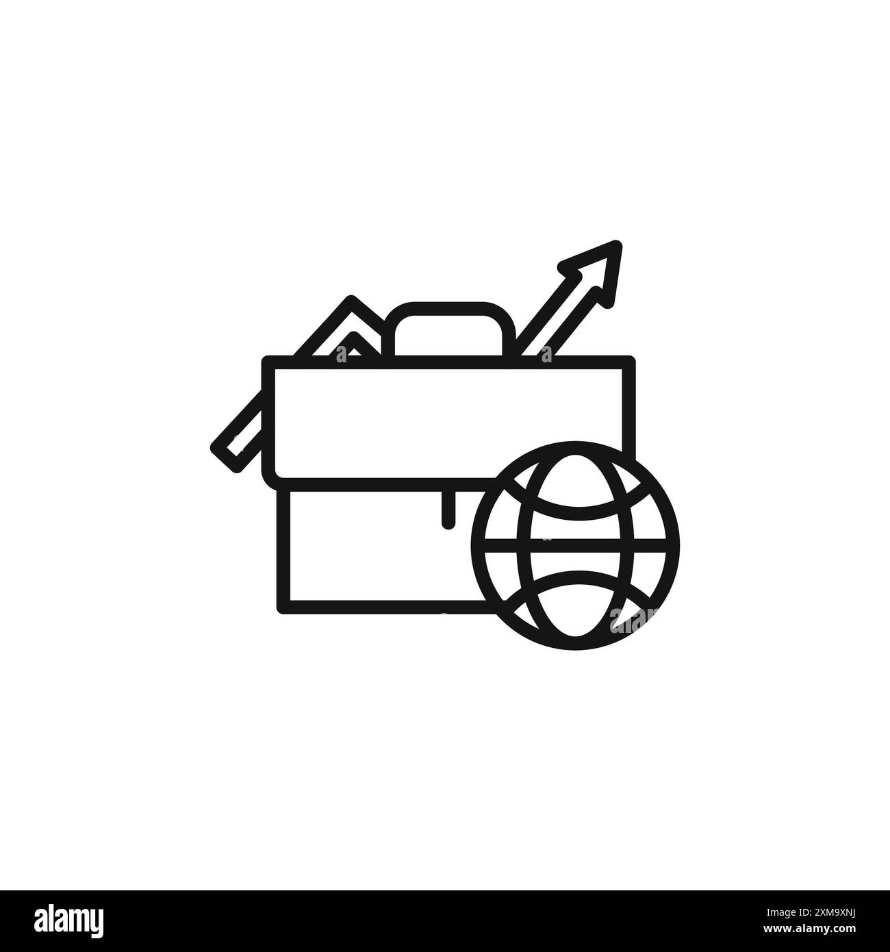 Business expansion icon outline collection or set in black and white ...