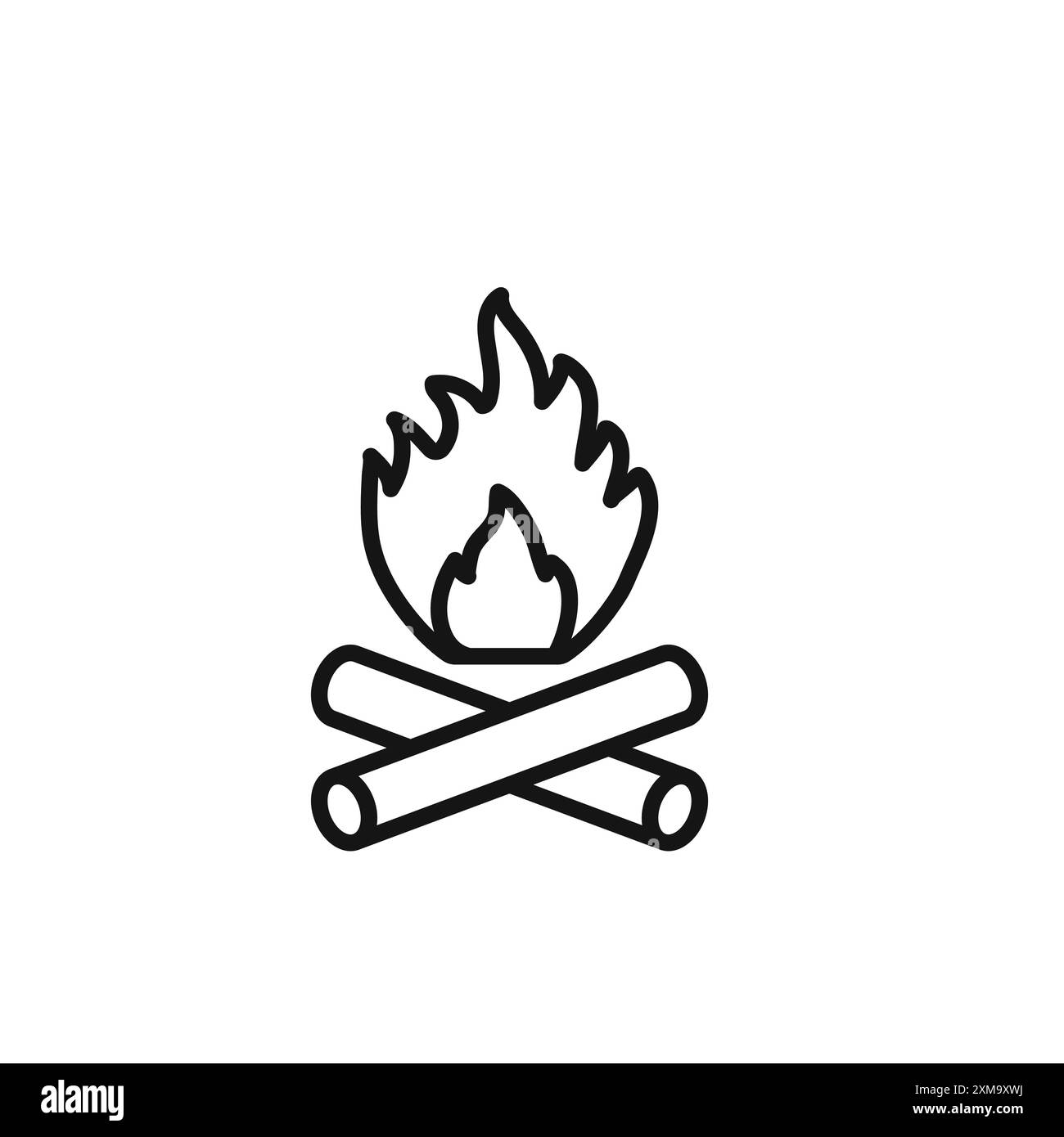 Log fire in place Stock Vector Images - Alamy