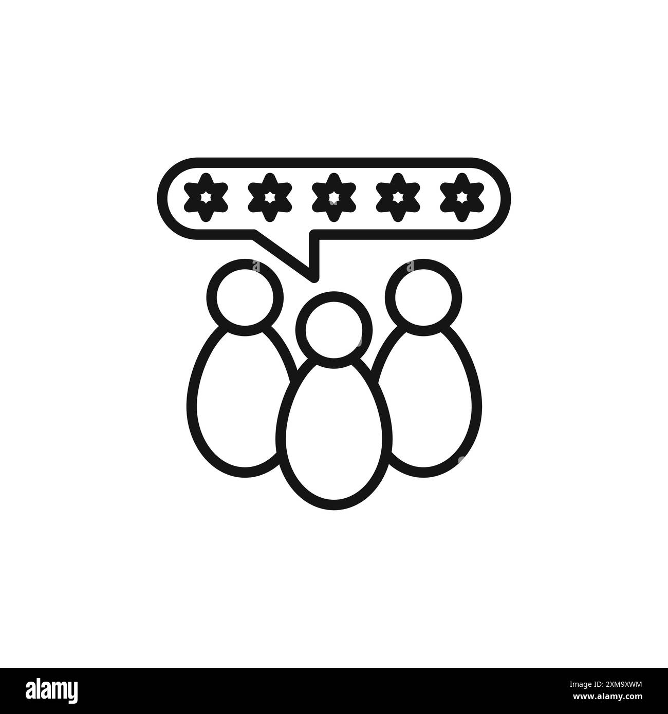 customer product rating icon (2) outline collection or set in black and ...