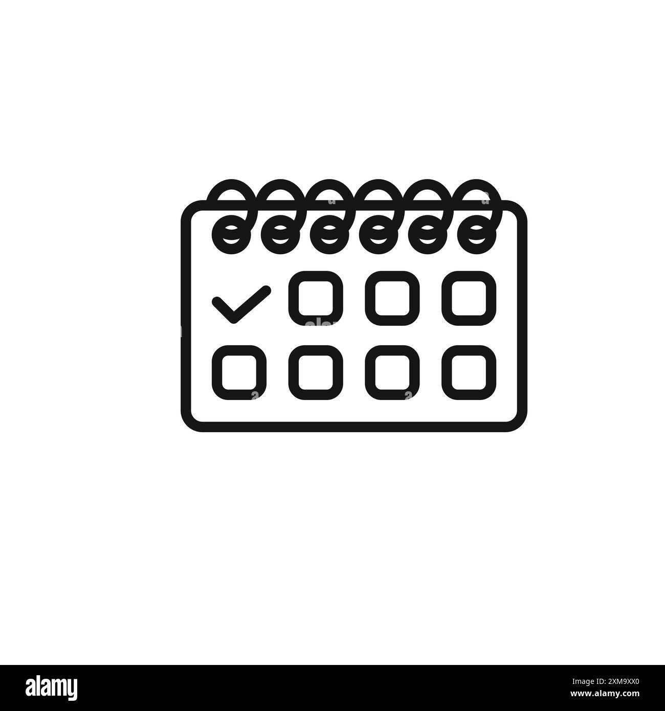 Calendar icon outline collection or set in black and white outline Stock Vector Image & Art - Alamy