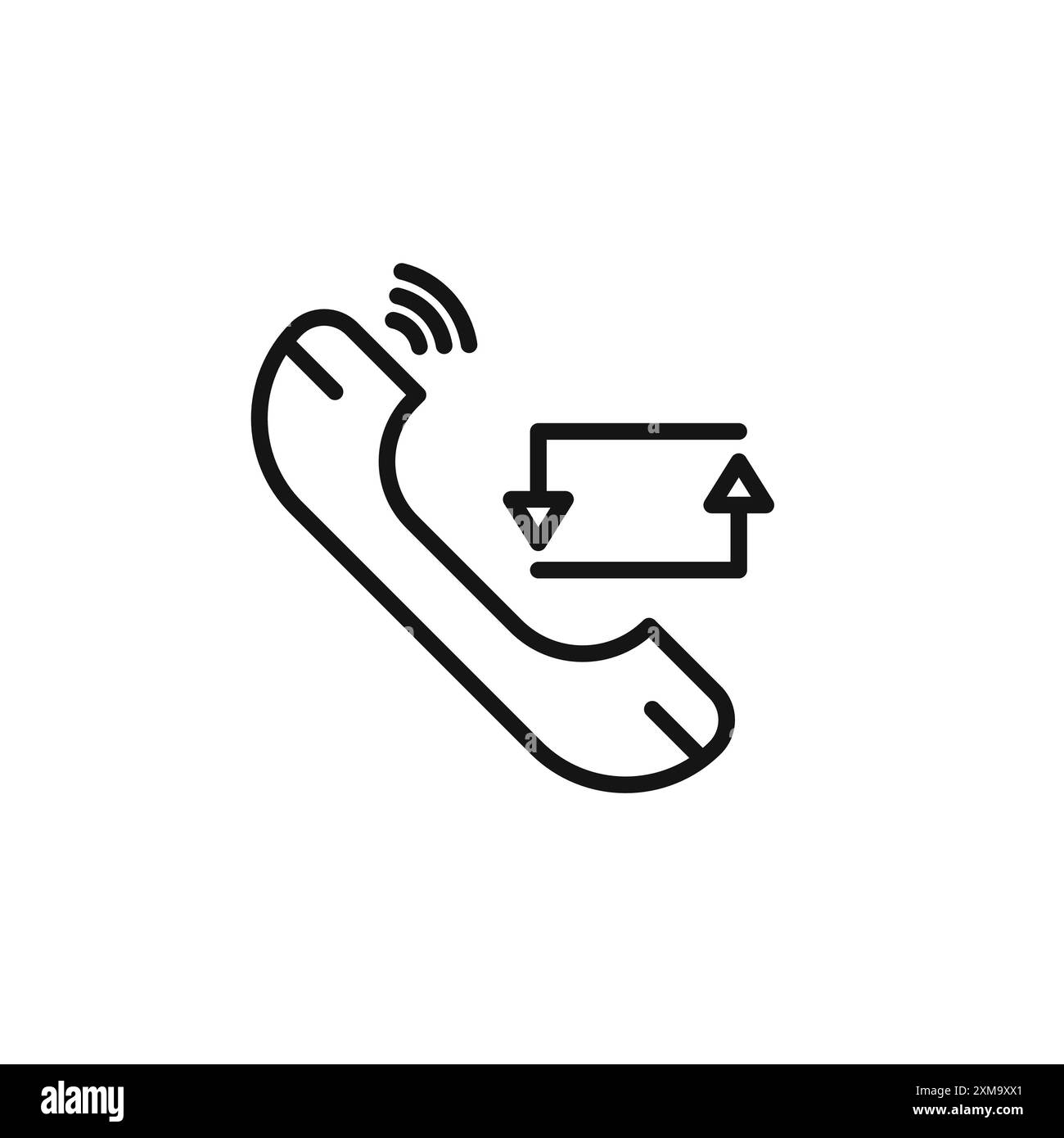 Call back icon outline collection or set in black and white outline ...