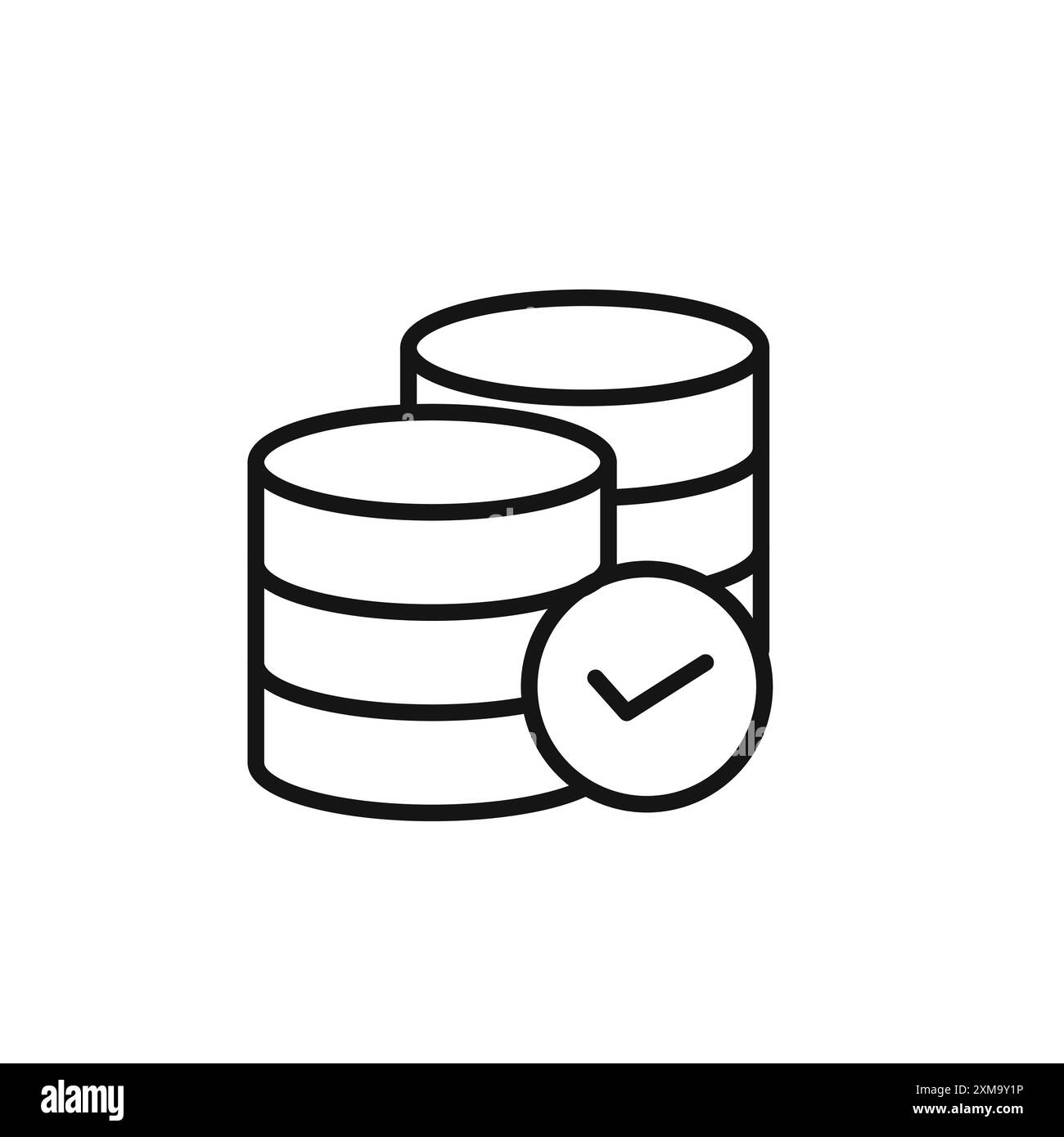 Data Storage Icon Outline Collection Or Set In Black And White Outline Stock Vector Image And Art