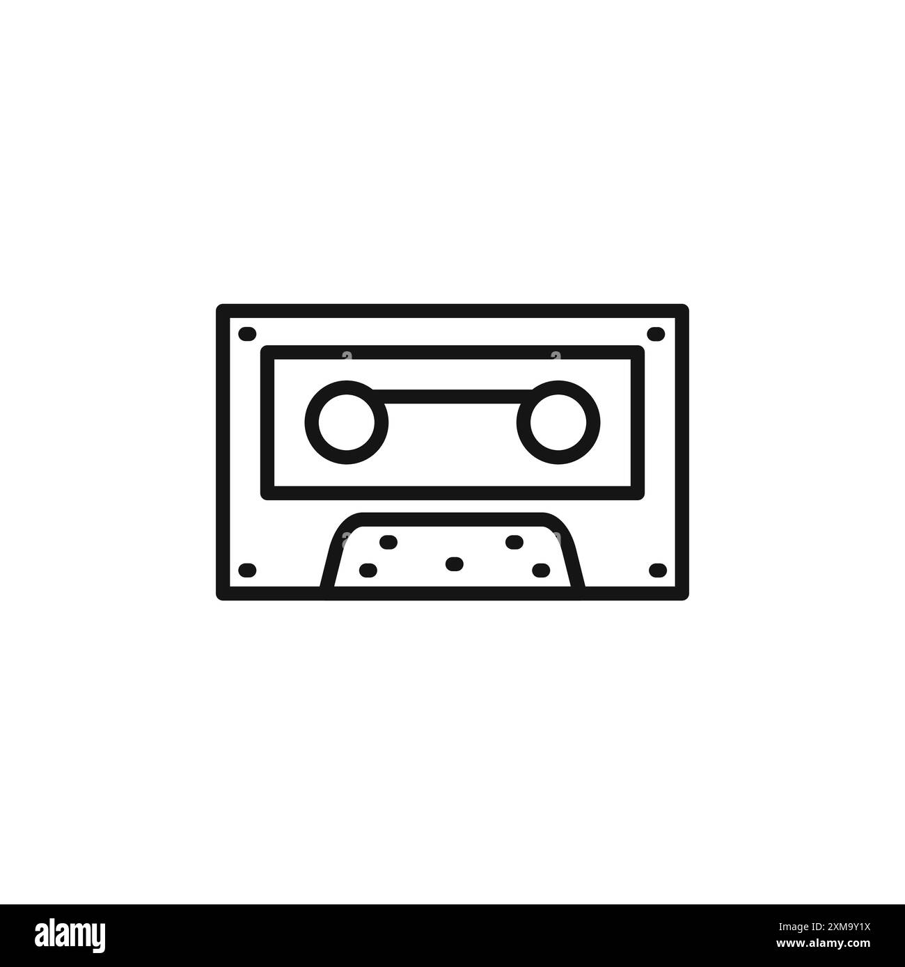 Tape cassette vintage vector Black and White Stock Photos & Images - Alamy