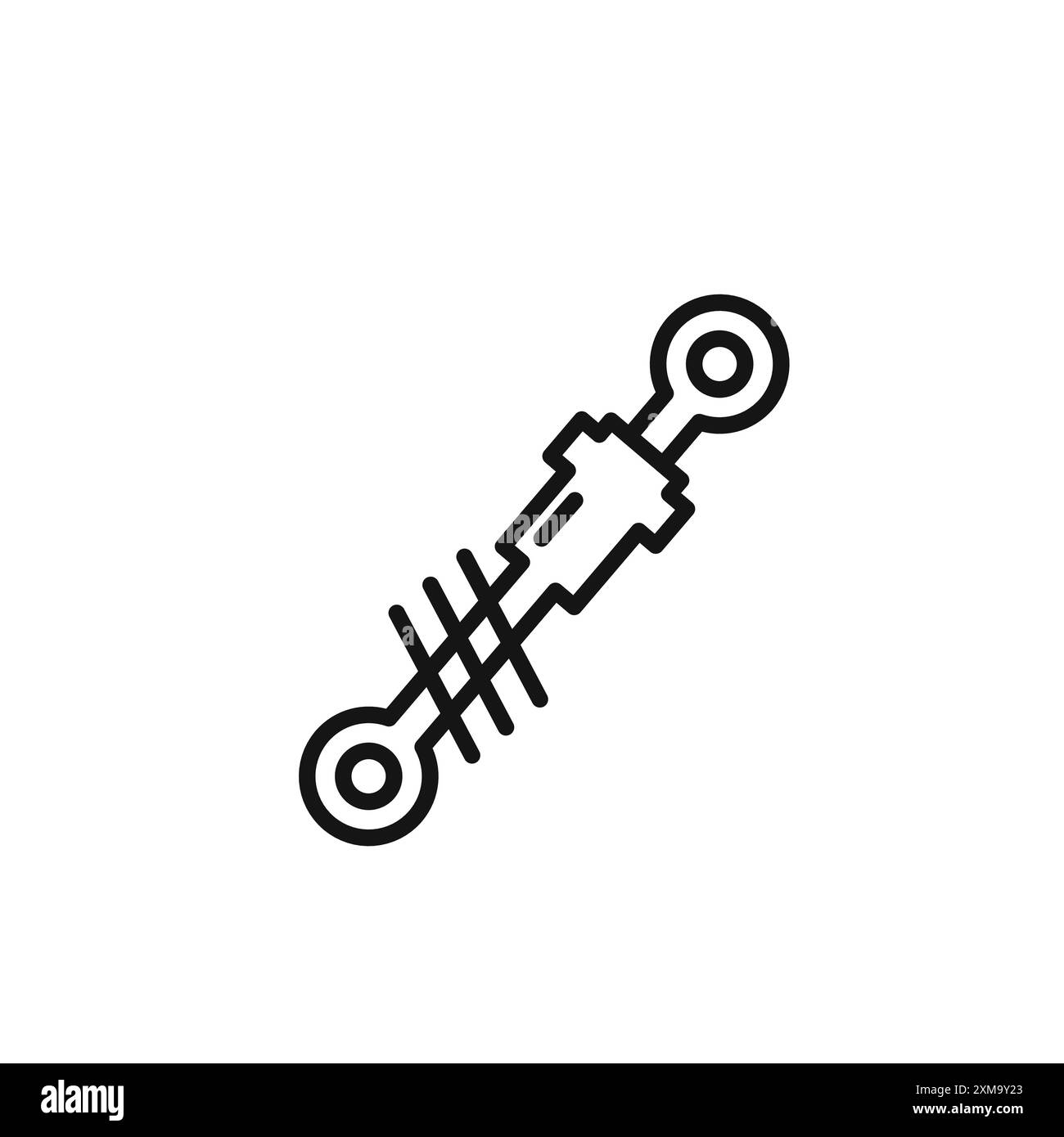 damper icon outline collection or set in black and white outline Stock ...