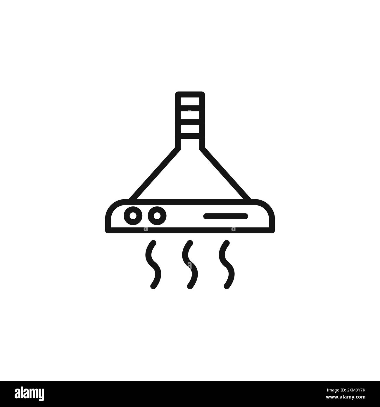 Extractor Hood icon outline collection or set in black and white ...