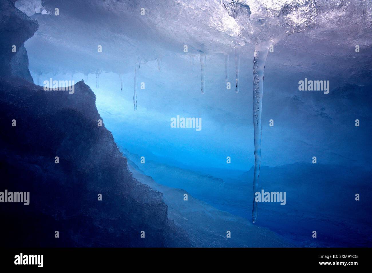 Small ice cave. Photographed in Antarctica Stock Photo - Alamy
