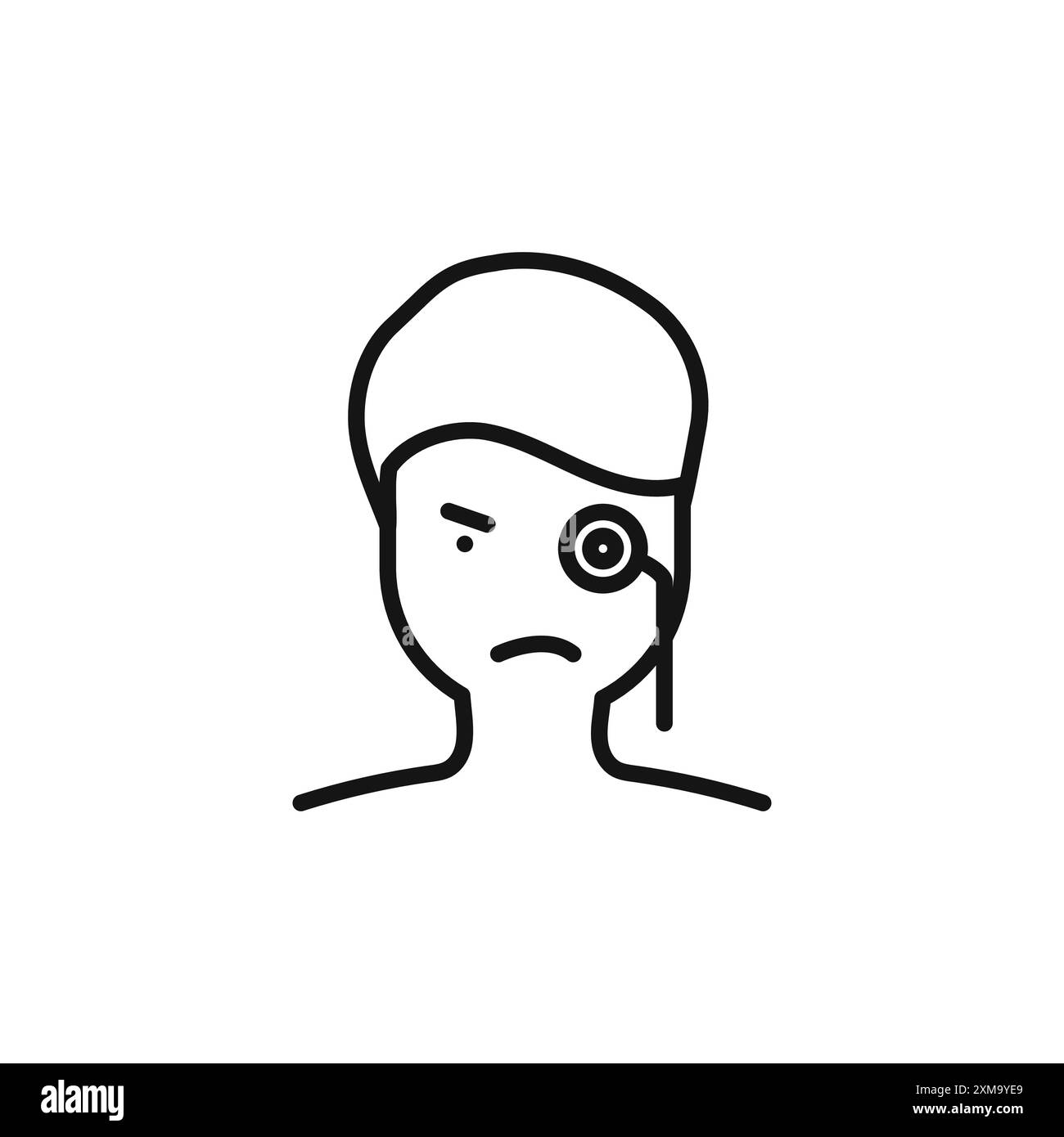 Curiosity icon outline collection or set in black and white outline ...