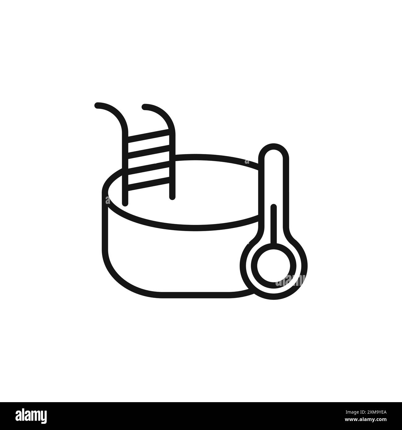 Cold plunge icon outline collection or set in black and white outline ...