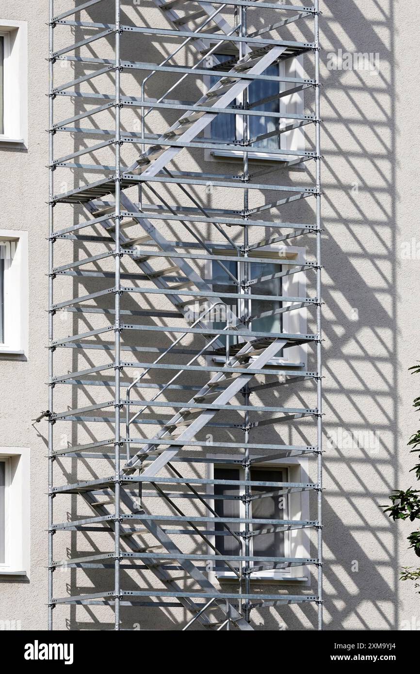 Scaffolding, Shadow, Summer, Germany Stock Photo - Alamy