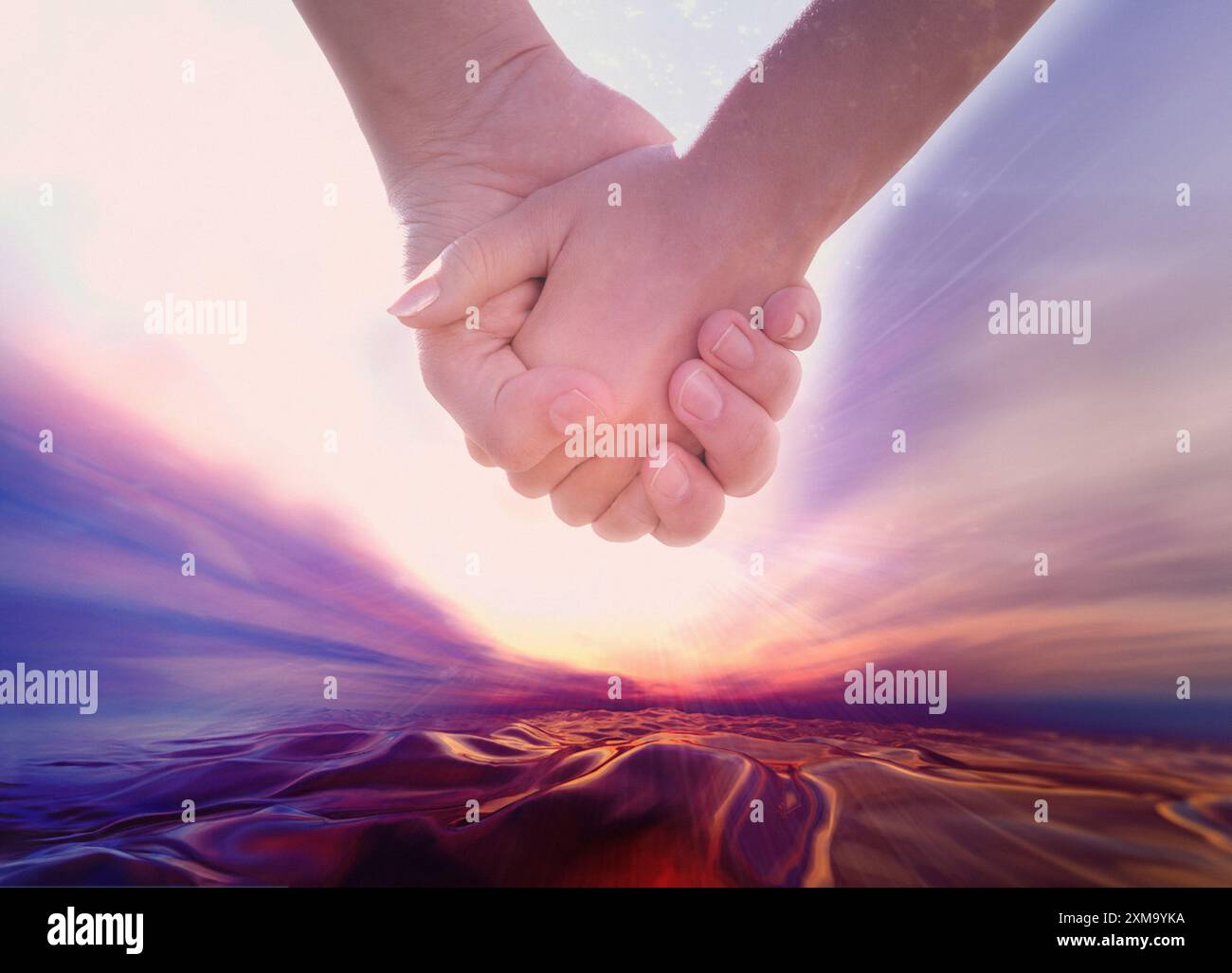 Holding hands, illustration Stock Photo - Alamy