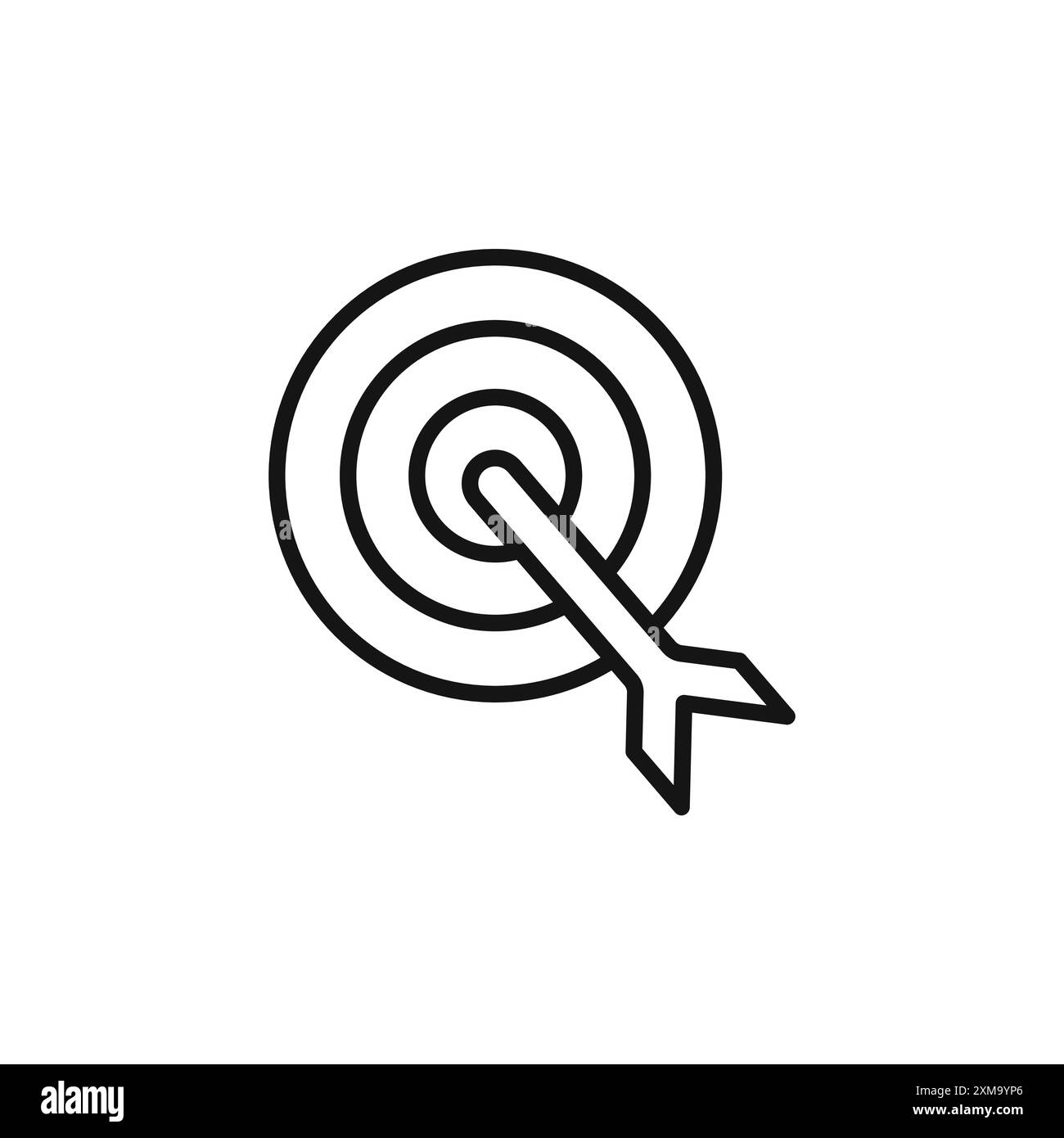 darts icon outline collection or set in black and white outline Stock ...