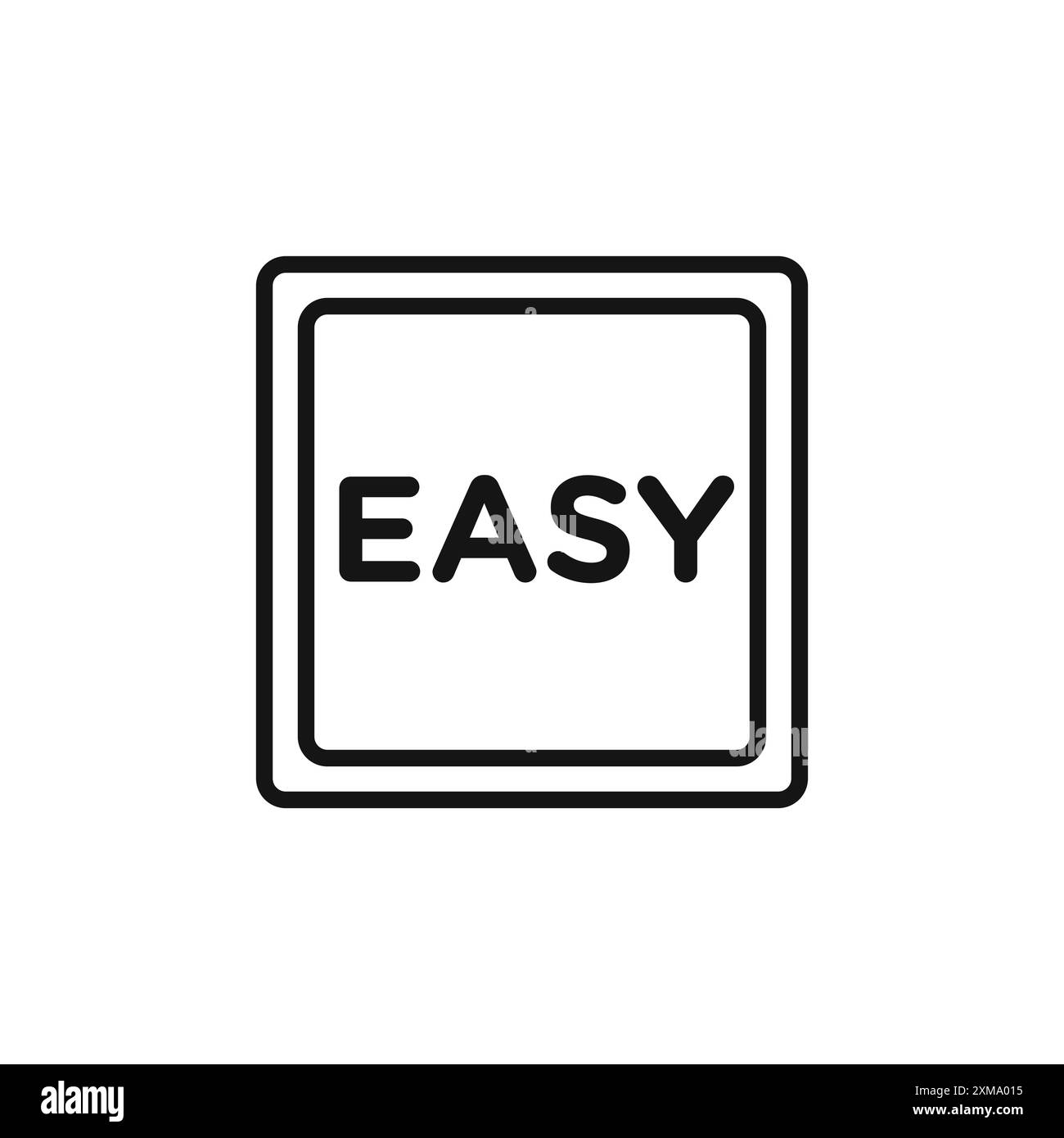 Easy icon outline collection or set in black and white outline Stock ...