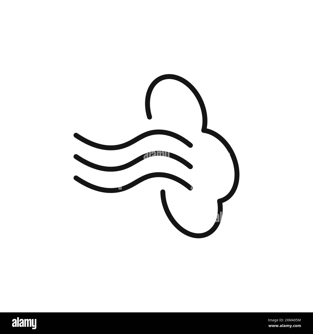 gust icon outline collection or set in black and white outline Stock ...