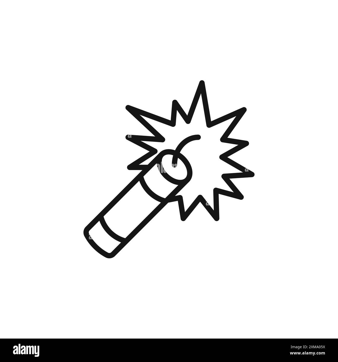dynamite icon outline collection or set in black and white outline ...