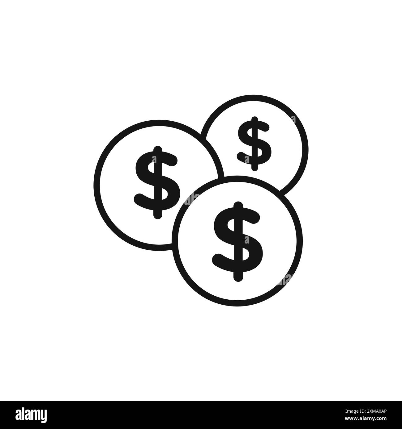 Financial Scheme icon outline collection or set in black and white ...