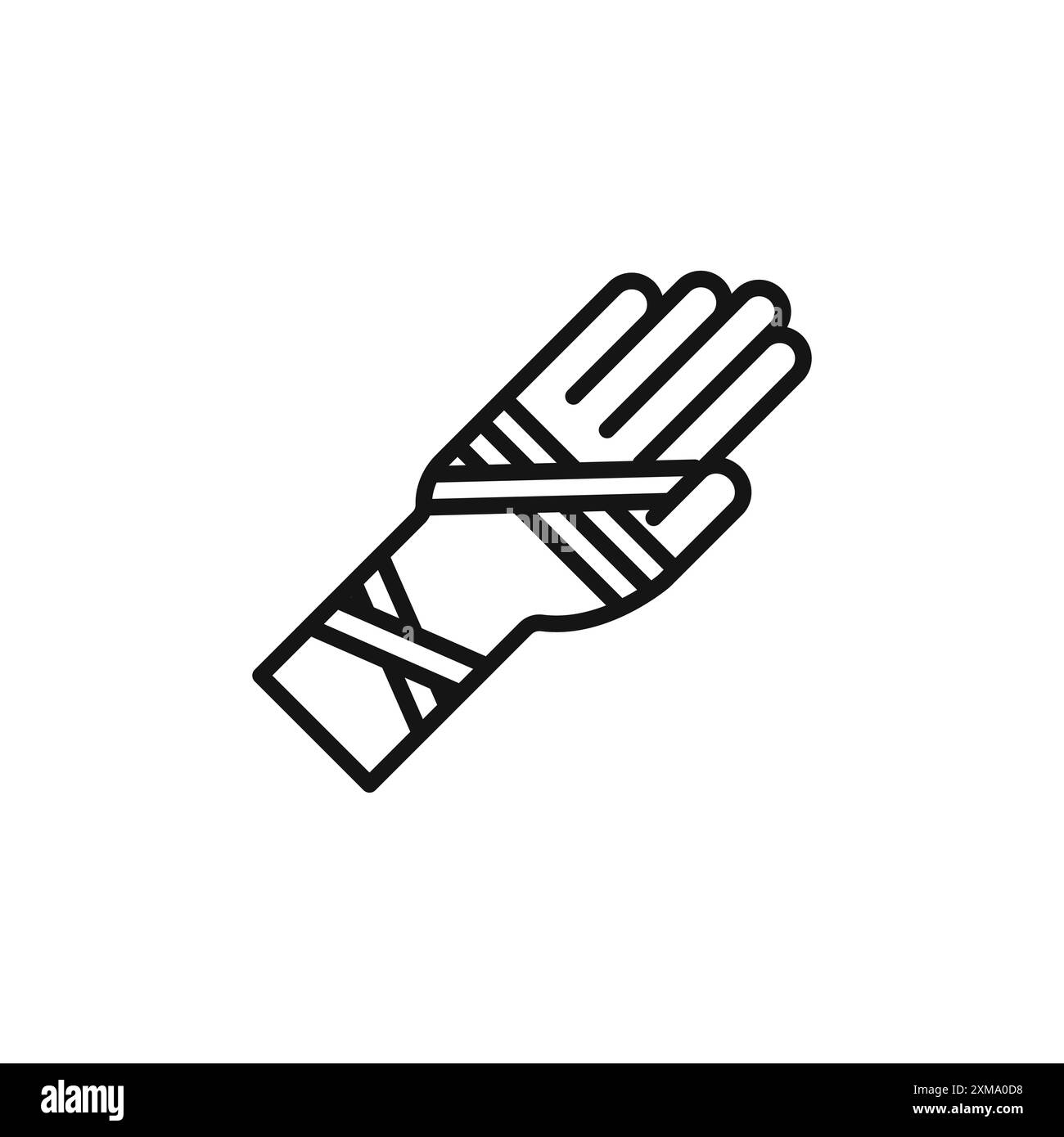 hand accident icon outline collection or set in black and white outline ...