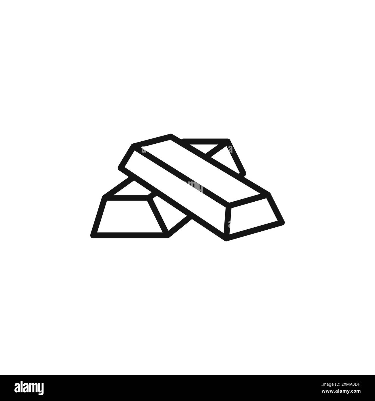 gold bars icon (2) outline collection or set in black and white outline Stock Vector Image & Art ...