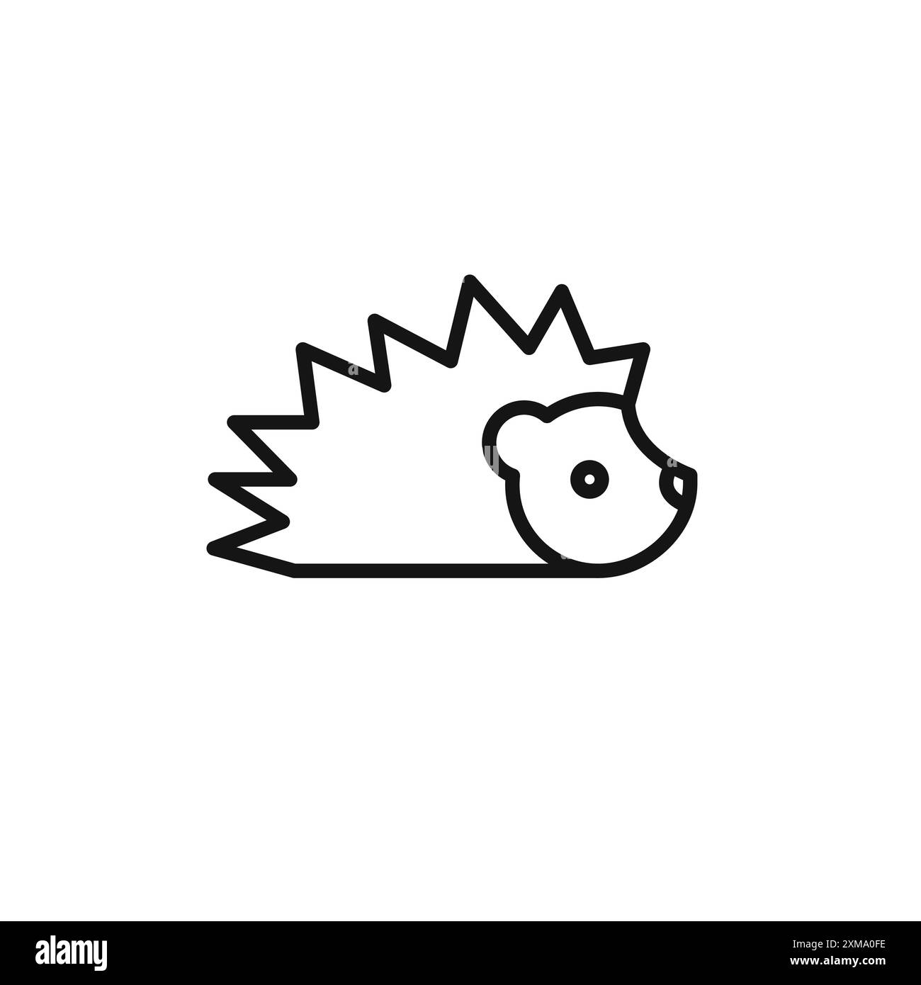 Hedgehog icon outline collection or set in black and white outline ...