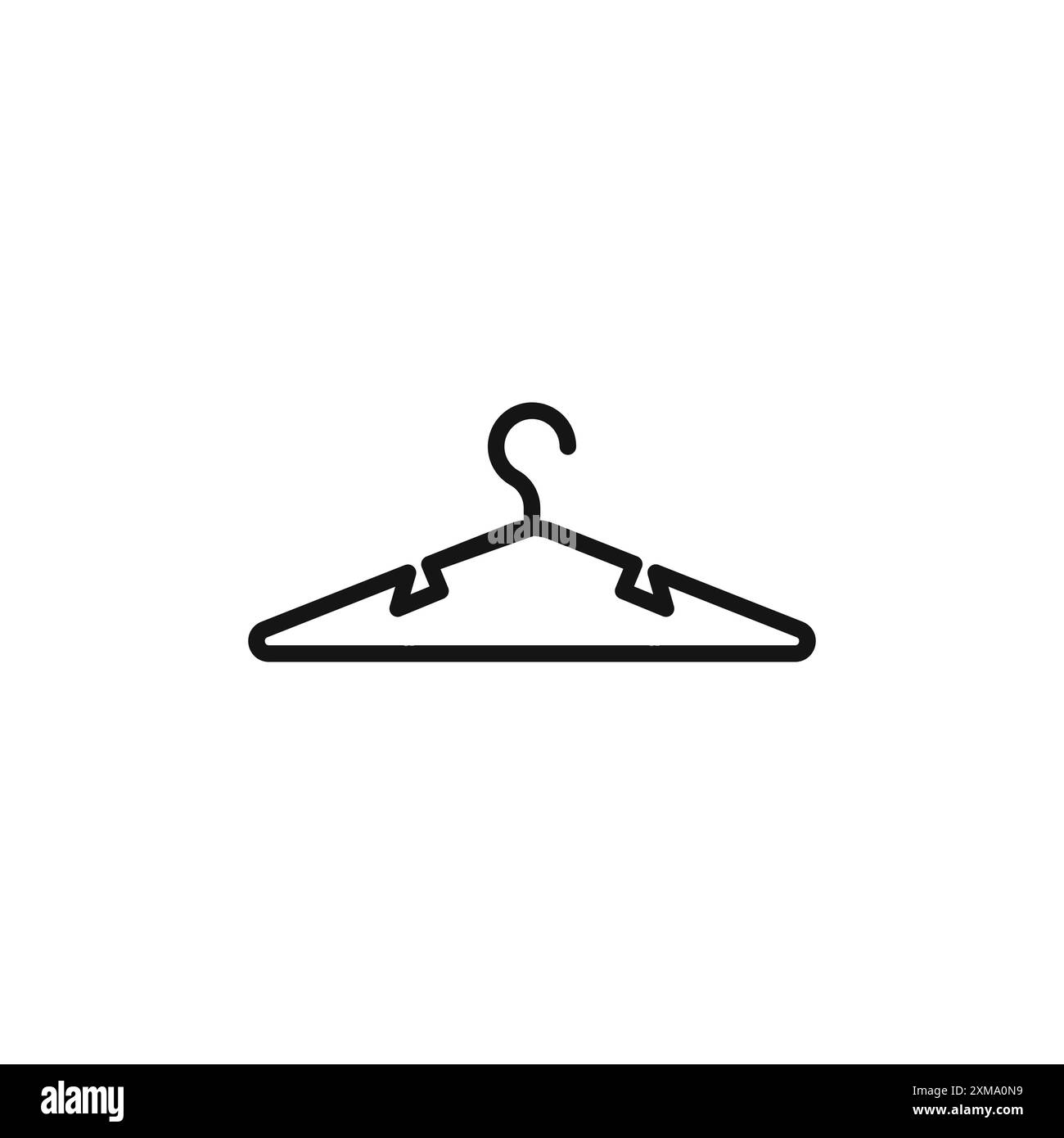 hanger icon (2) outline collection or set in black and white outline ...