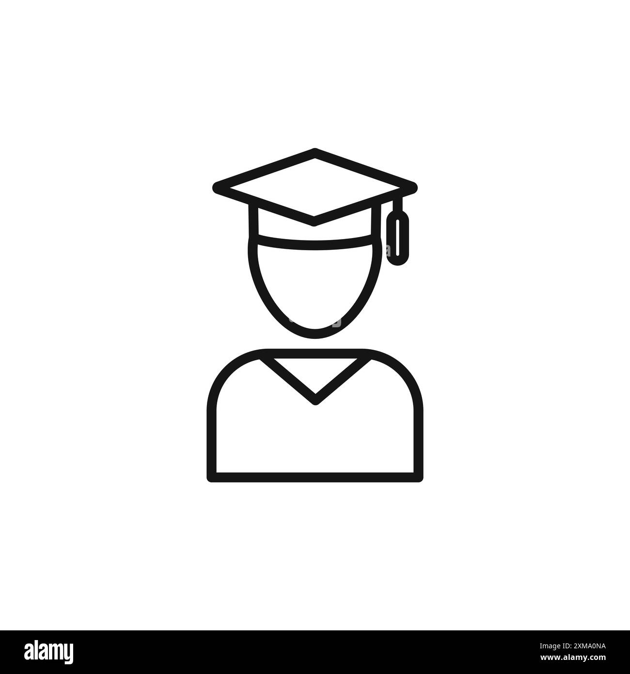 Graduation ceremony icon outline collection or set in black and white ...
