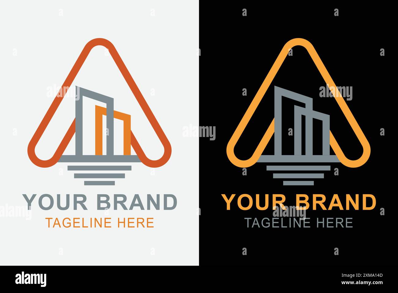 Construction logo with letter A. monogram initials letter logo concept ...