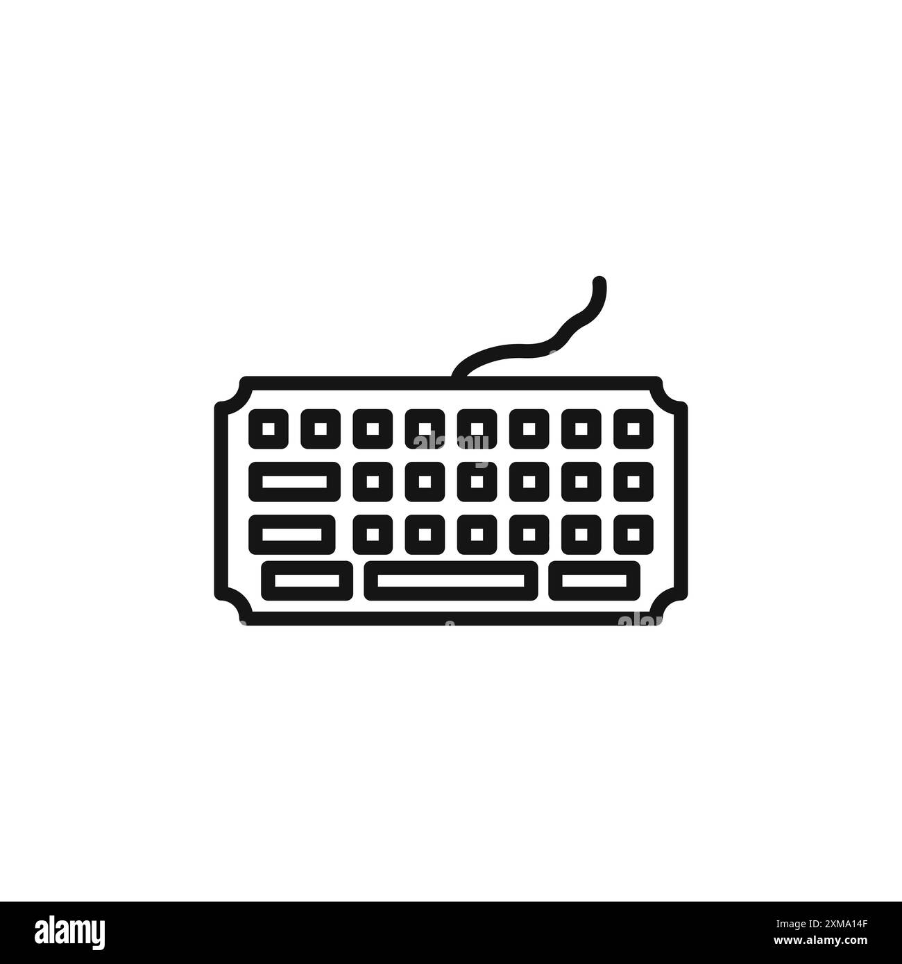 Keyboard icon outline collection or set in black and white outline ...