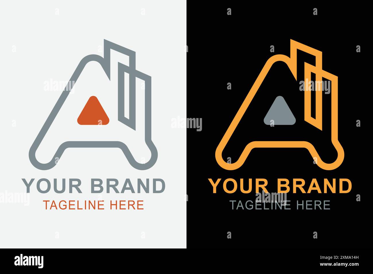 Construction logo with letter A. monogram initials letter logo concept ...