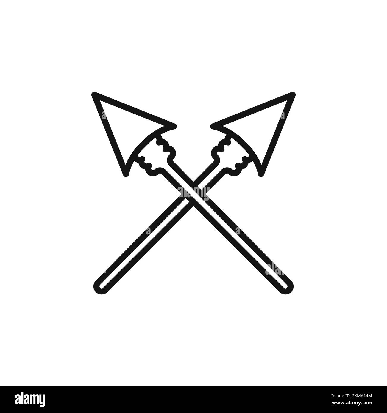 lance icon outline collection or set in black and white outline Stock ...