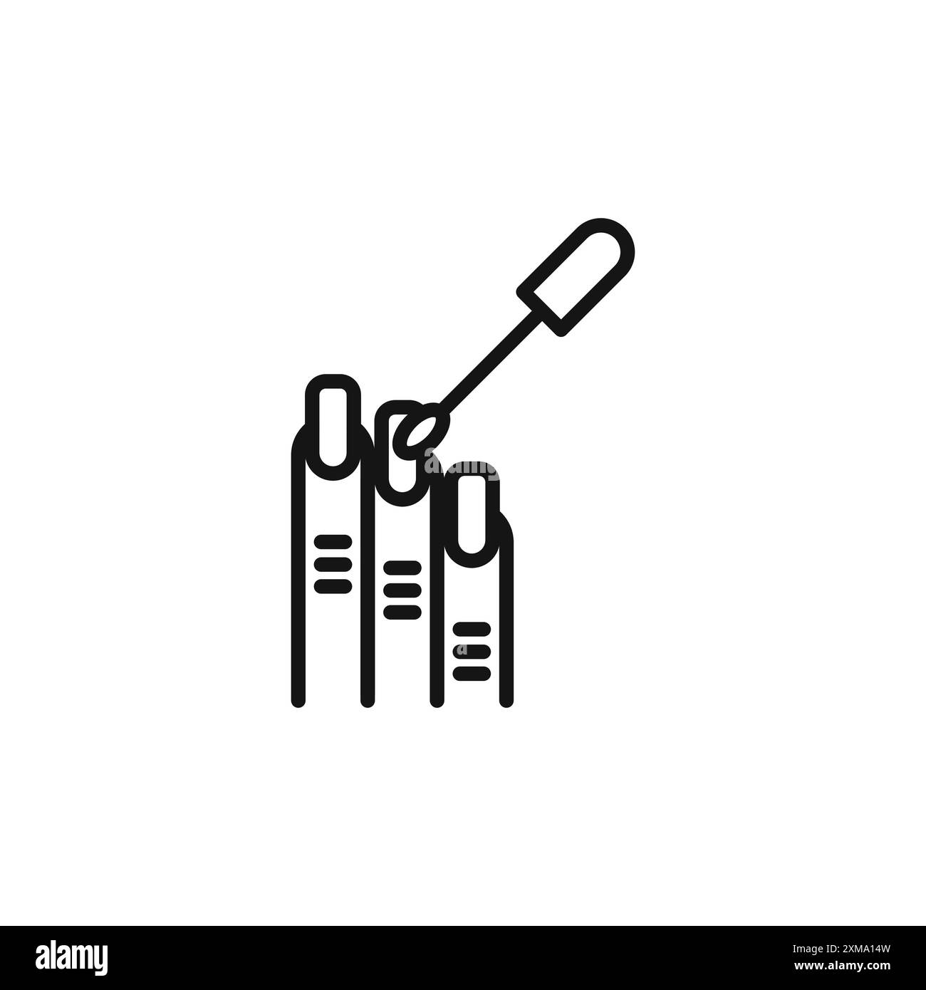 nails polish icon outline collection or set in black and white outline Stock Vector Image & Art ...