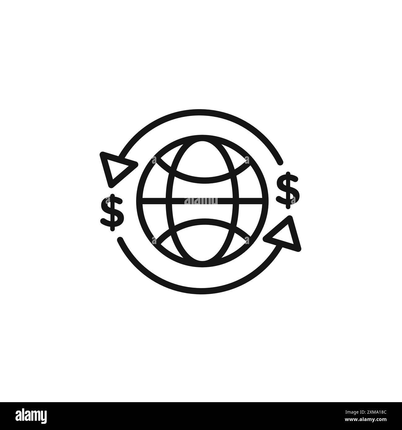International money transfer icon outline collection or set in black ... International money transfer icon outline collection or set in black ...