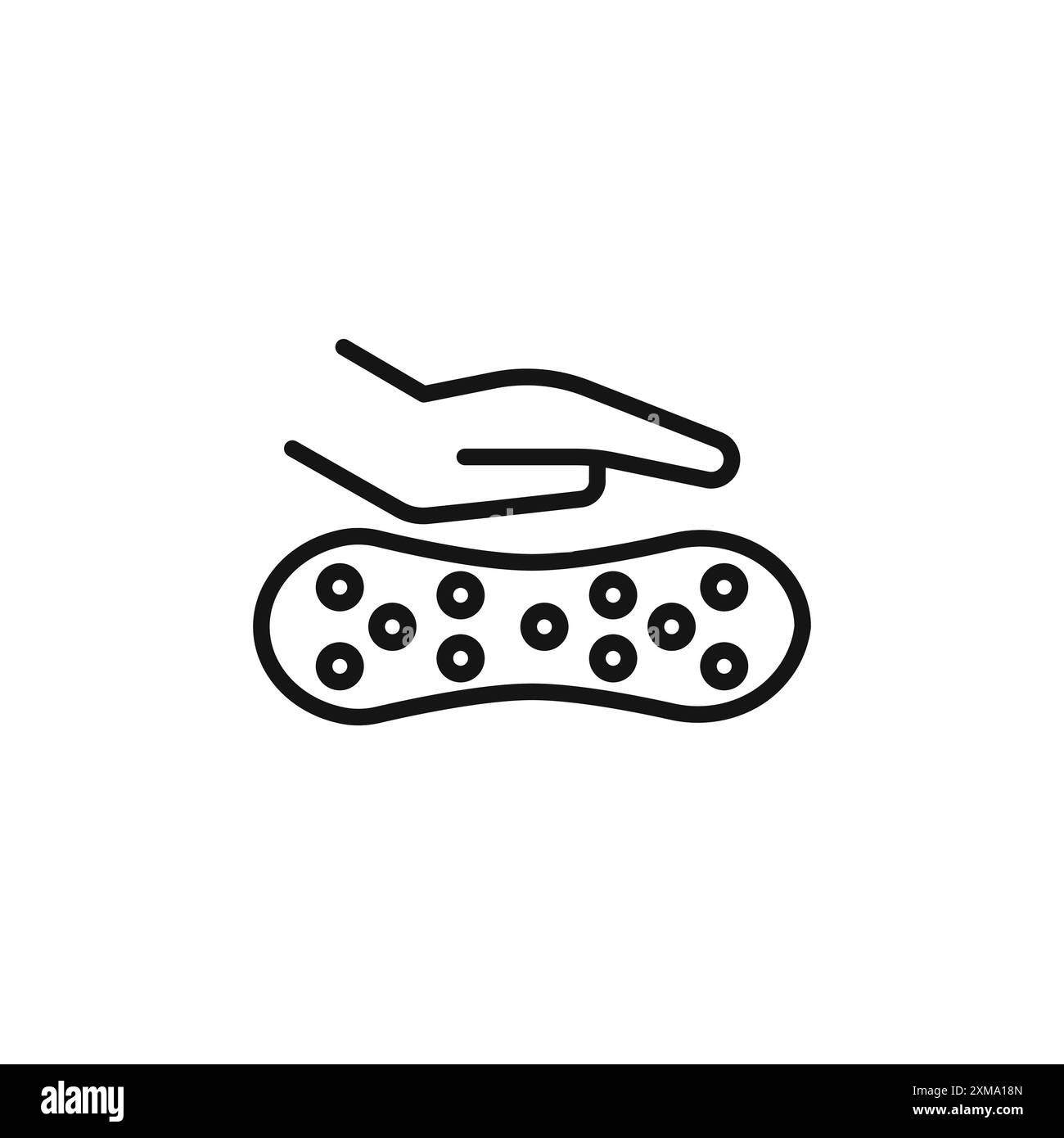 Latex mattress material icon outline collection or set in black and ...