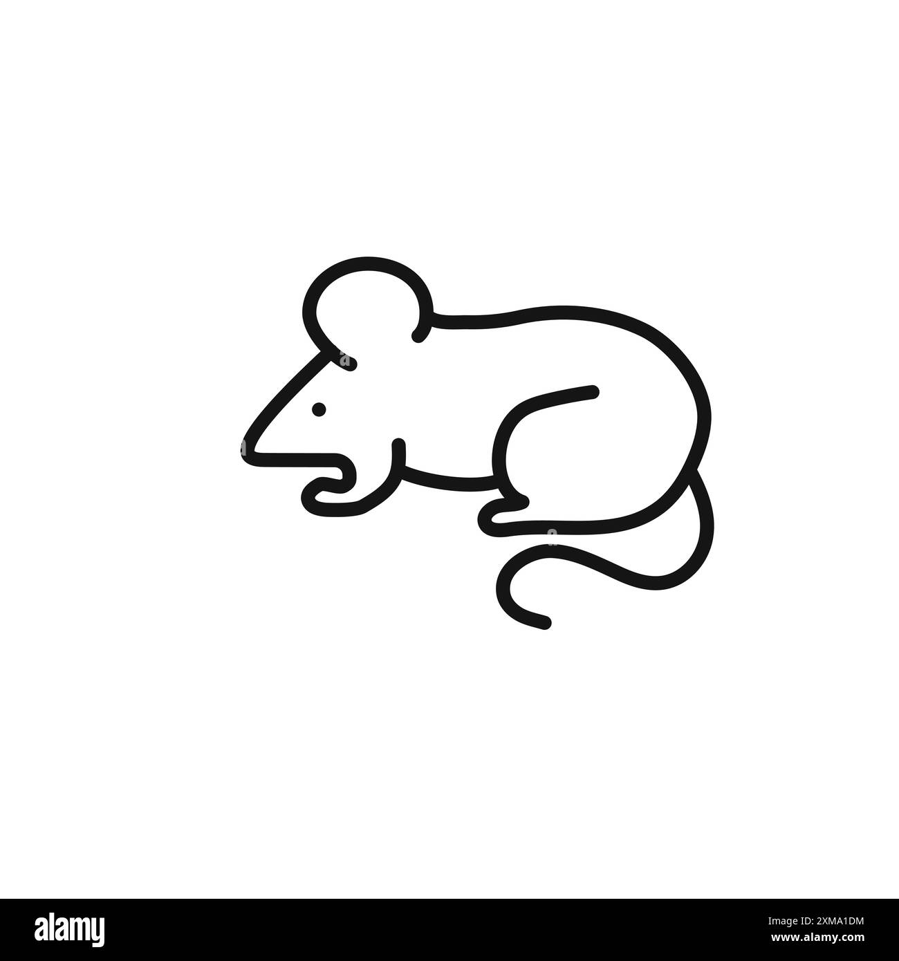 Simple black white mouse cartoon hi-res stock photography and images ...