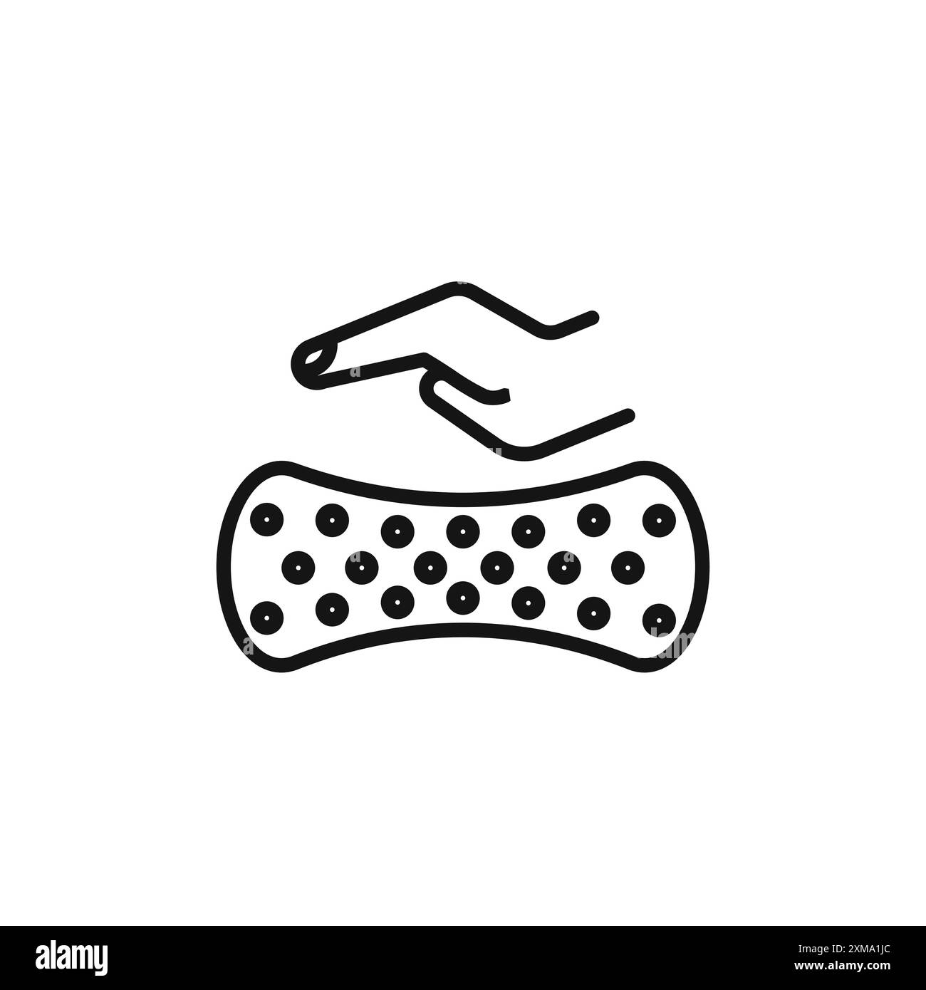 Latex mattress material icon outline collection or set in black and ...