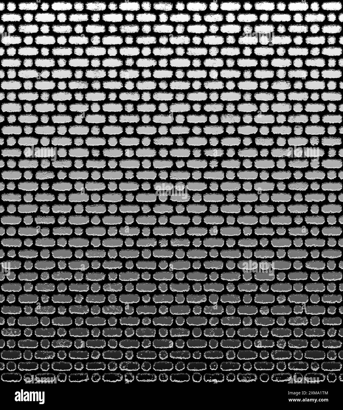 A black and white image of a brick wall with a gradient effect ...
