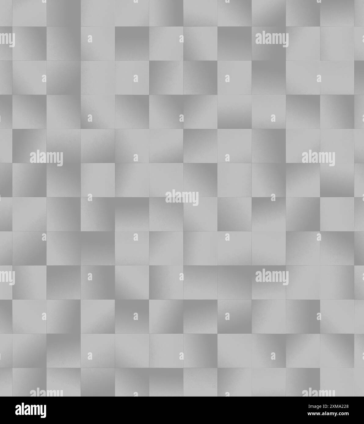 A gray abstract geometric pattern composed of square tiles with subtle ...