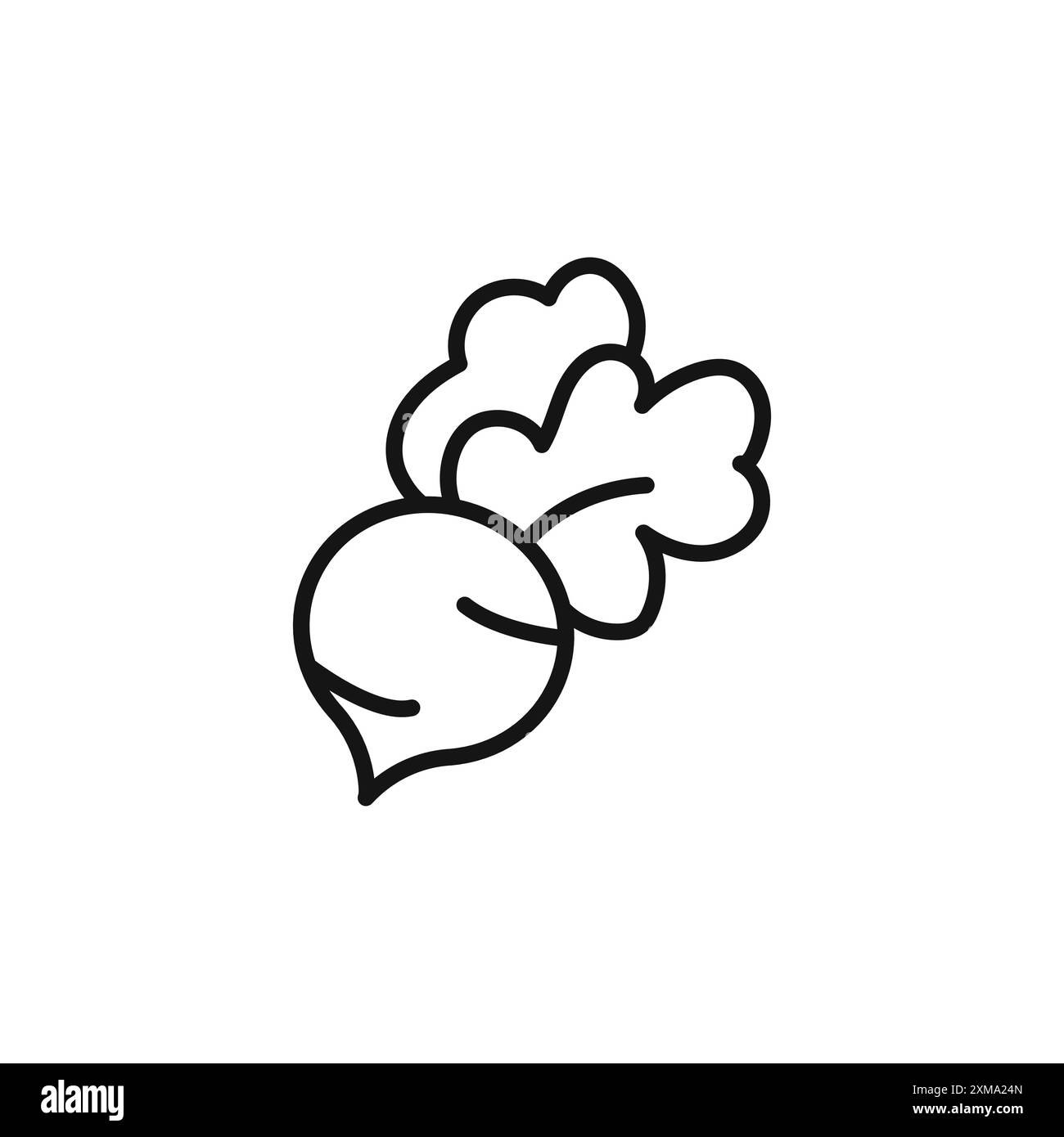 radish icon outline collection or set in black and white outline Stock ...