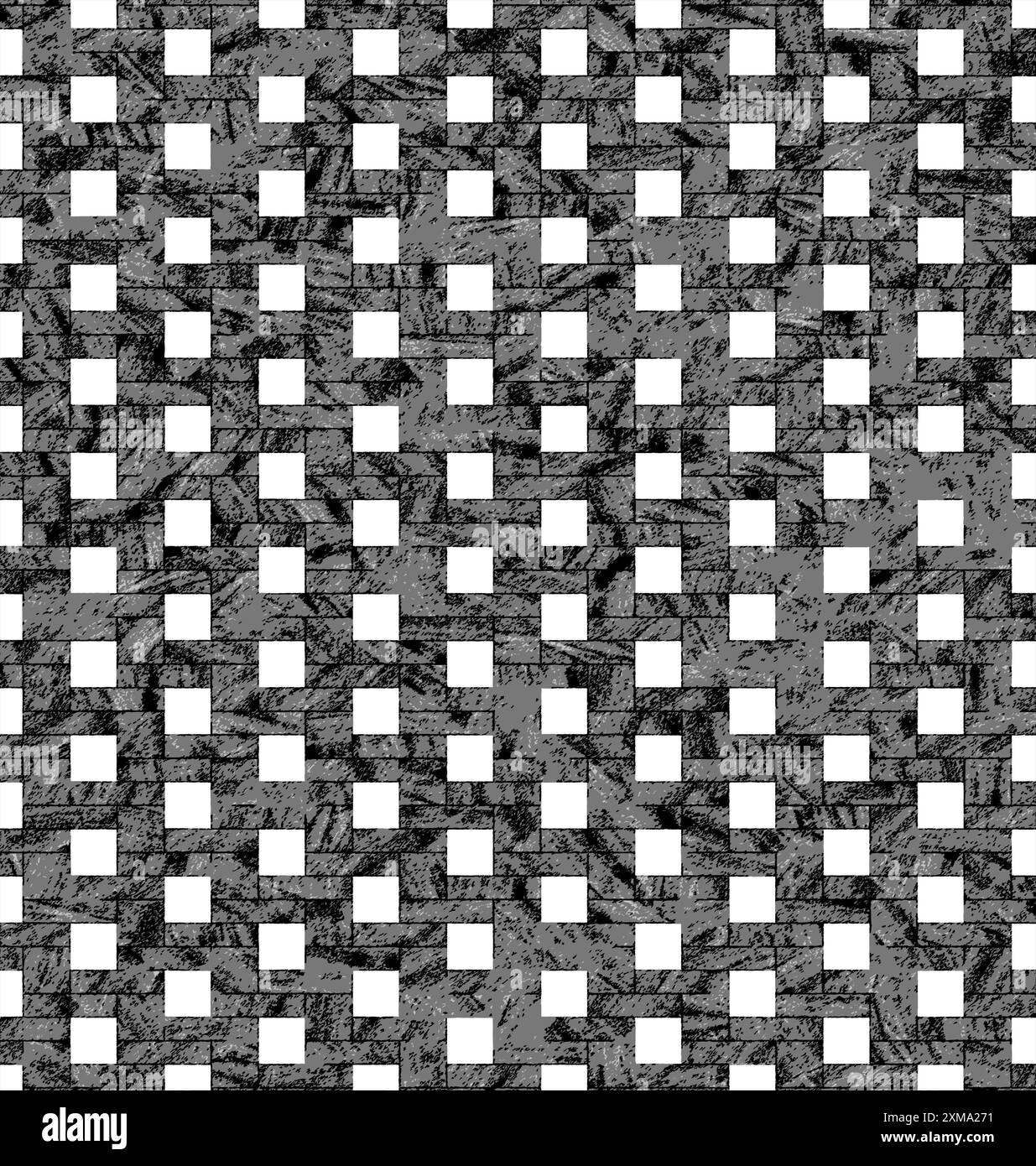 Abstract black and white checkerboard pattern with a textured ...