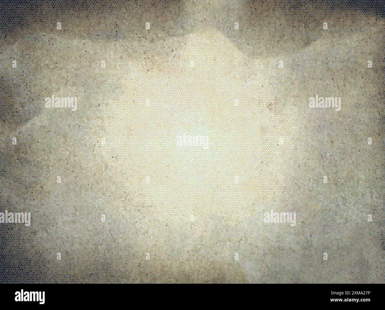 Abstract beige and grunge background with a light center and aged ...
