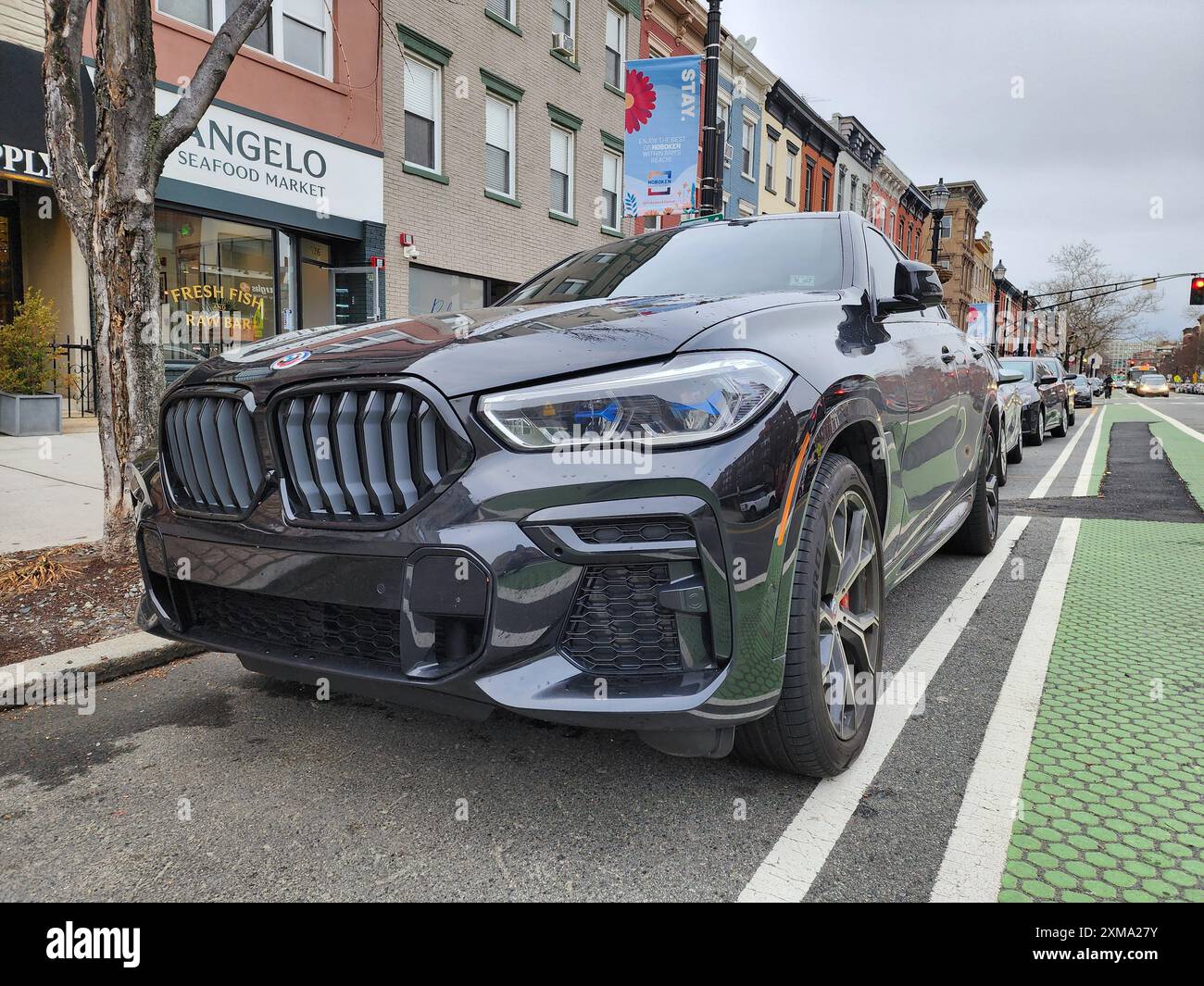 New York City, USA - March 10, 2024: BMW X6 car black color outdoor ...