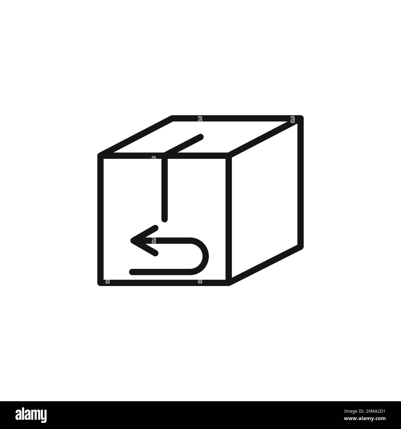 product return Box icon outline collection or set in black and white ...