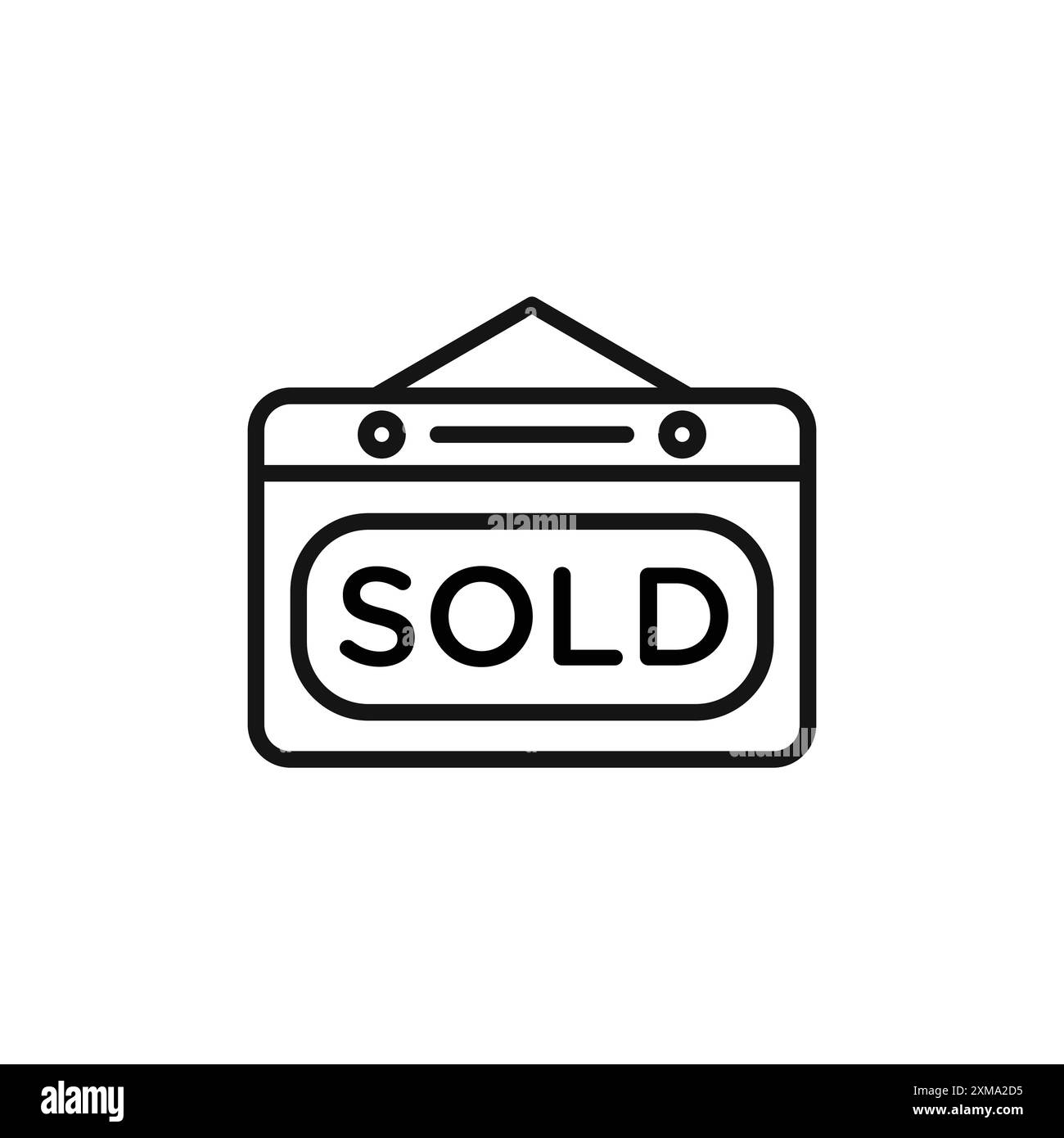 Sold icon outline collection or set in black and white outline Stock ...